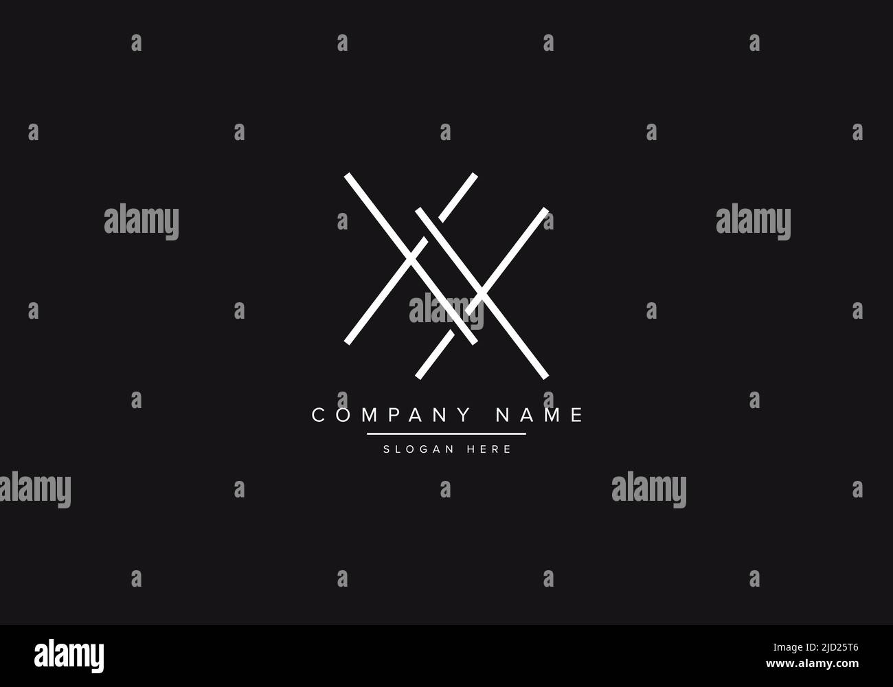 XX line art logo, abstract monogram letter logo vector illustration ...
