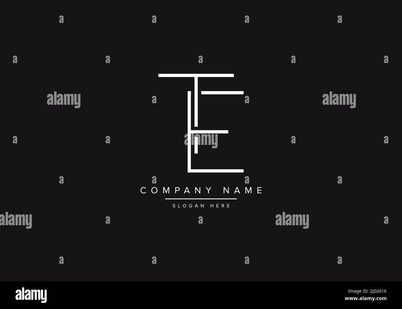 TE line art logo, abstract monogram letter logo vector illustration ...