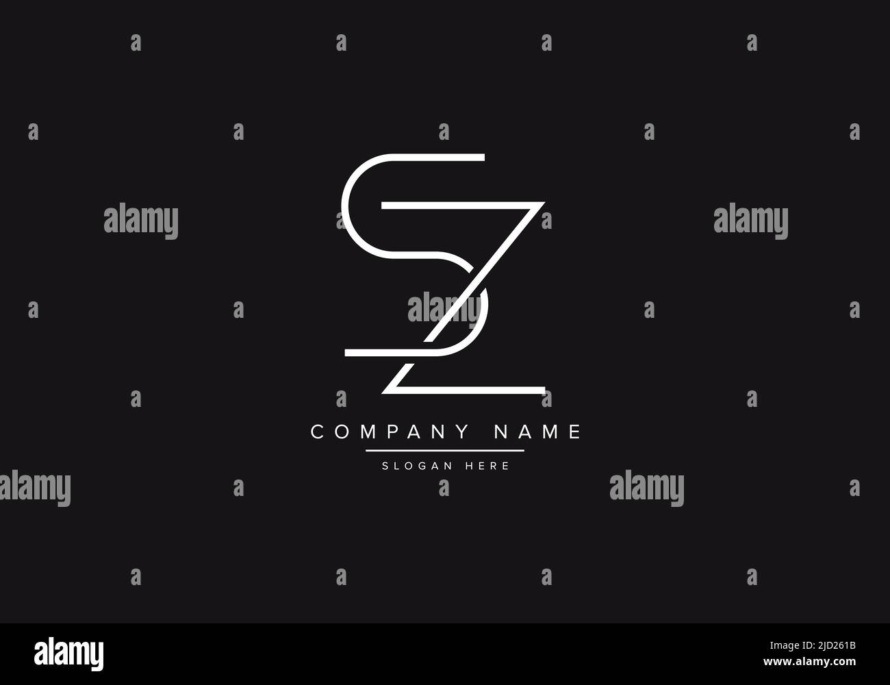 SZ line art logo, abstract monogram letter logo vector illustration Stock Vector Image & Art - Alamy
