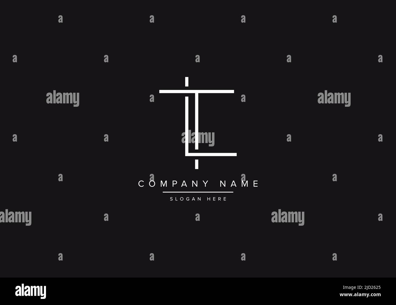 TL line art logo, abstract monogram letter logo vector illustration ...