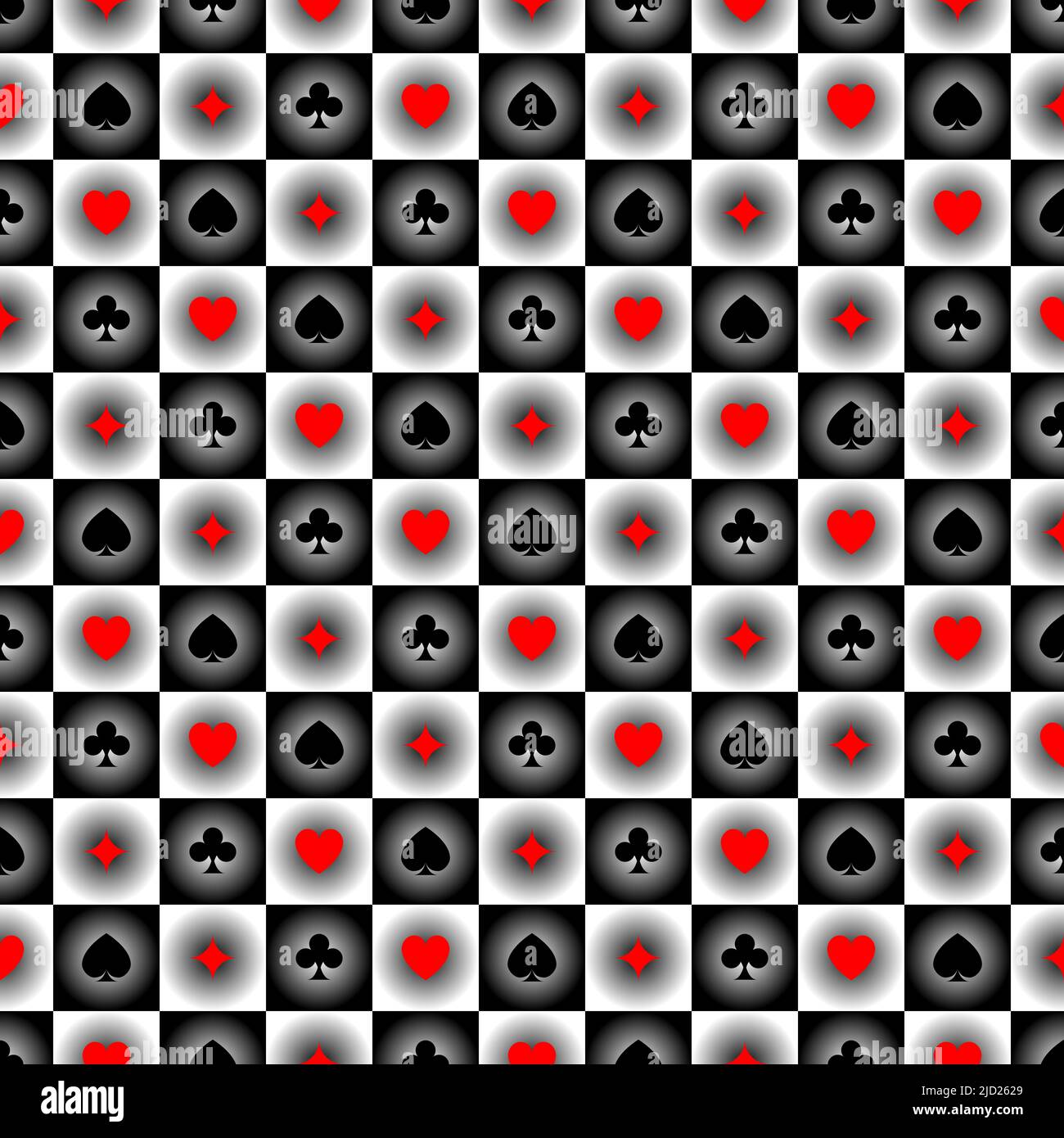 Vector playing cards suits seamless patterns. Backgrounds card suits ...