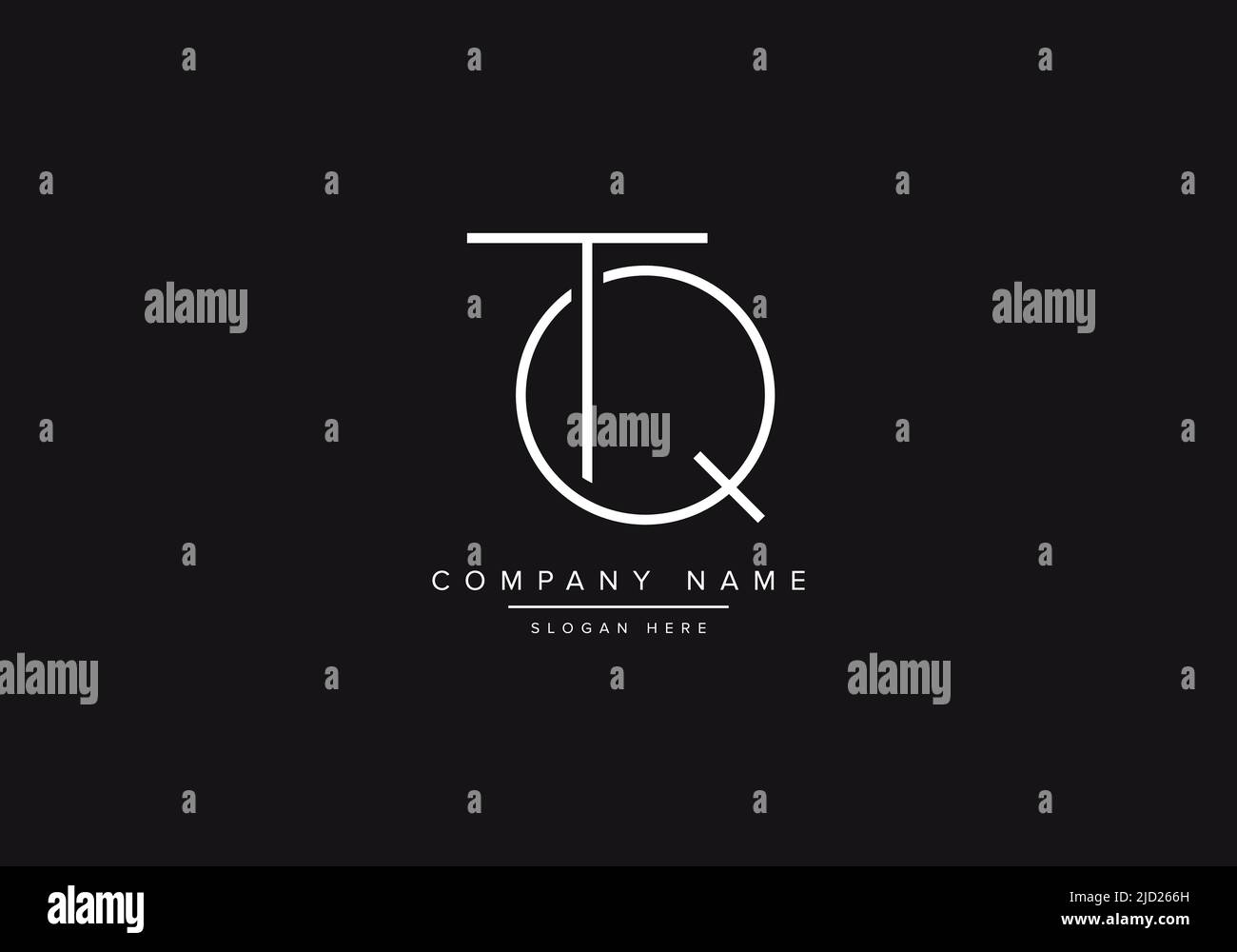 TQ line art logo, abstract monogram letter logo vector illustration ...