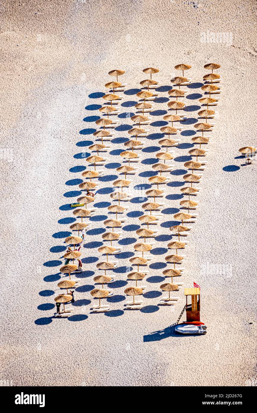 sunshades myrto - Sonnenschirme Myrto Stock Photo - Alamy