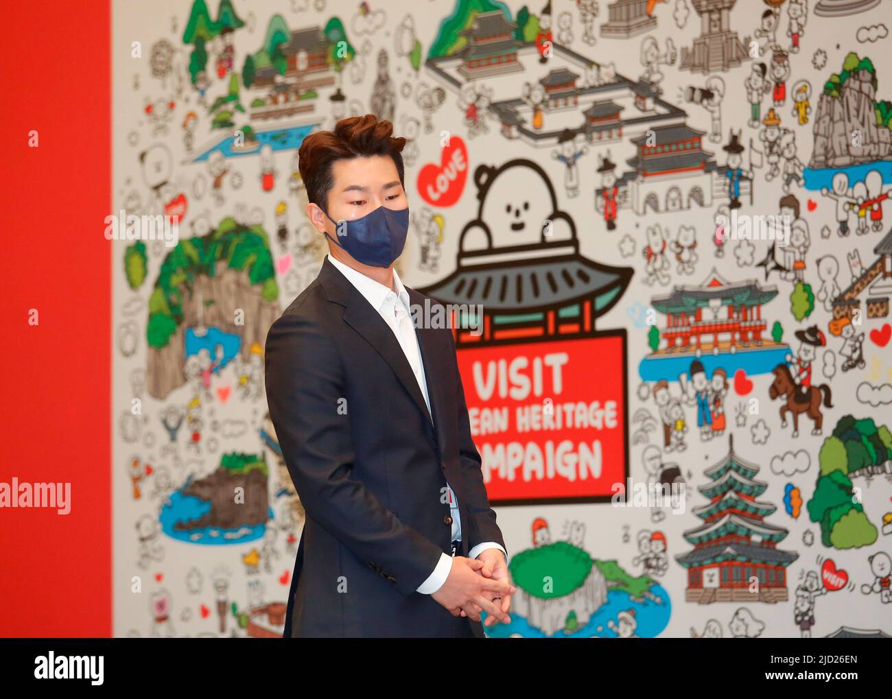 Kim Ri-Eul, June 14, 2022 : Hanbok designer Kim Ri-Eul attends a press ...