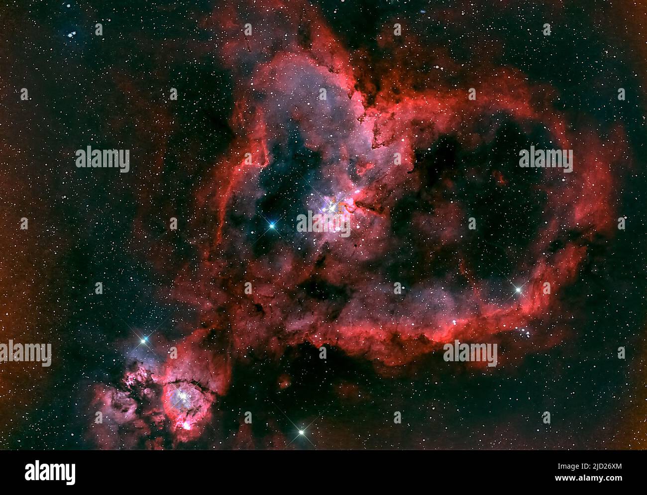 Hubble Telescope Of The Heart Nebula Ic 1805