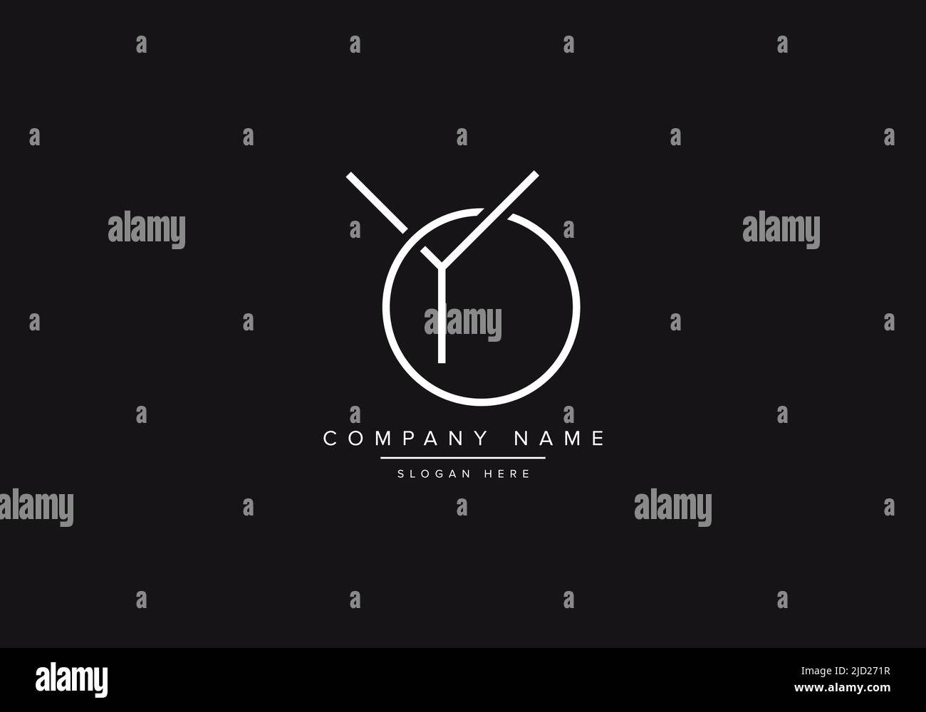 YO line art logo, abstract monogram letter logo vector illustration ...