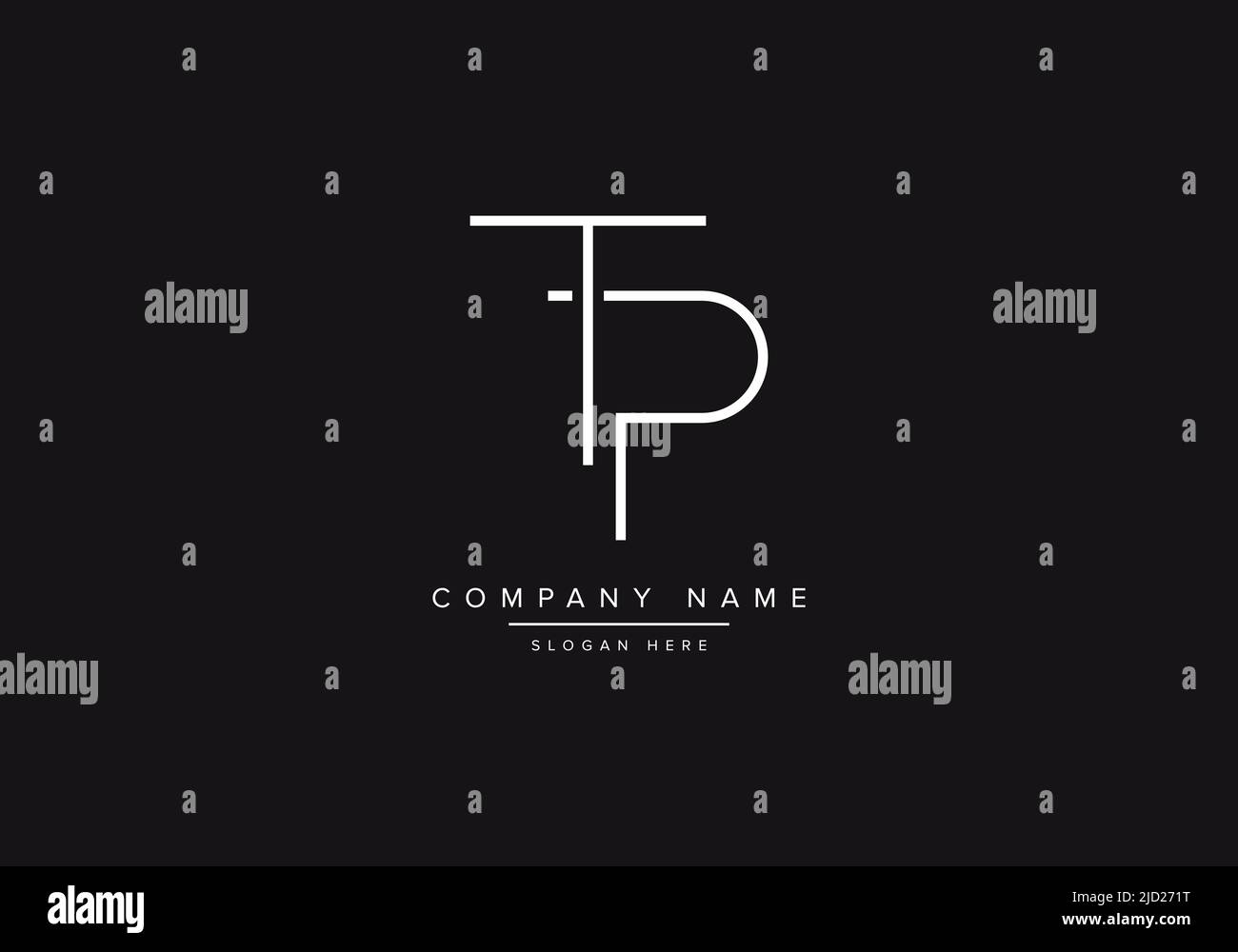 TP line art logo, abstract monogram letter logo vector illustration ...
