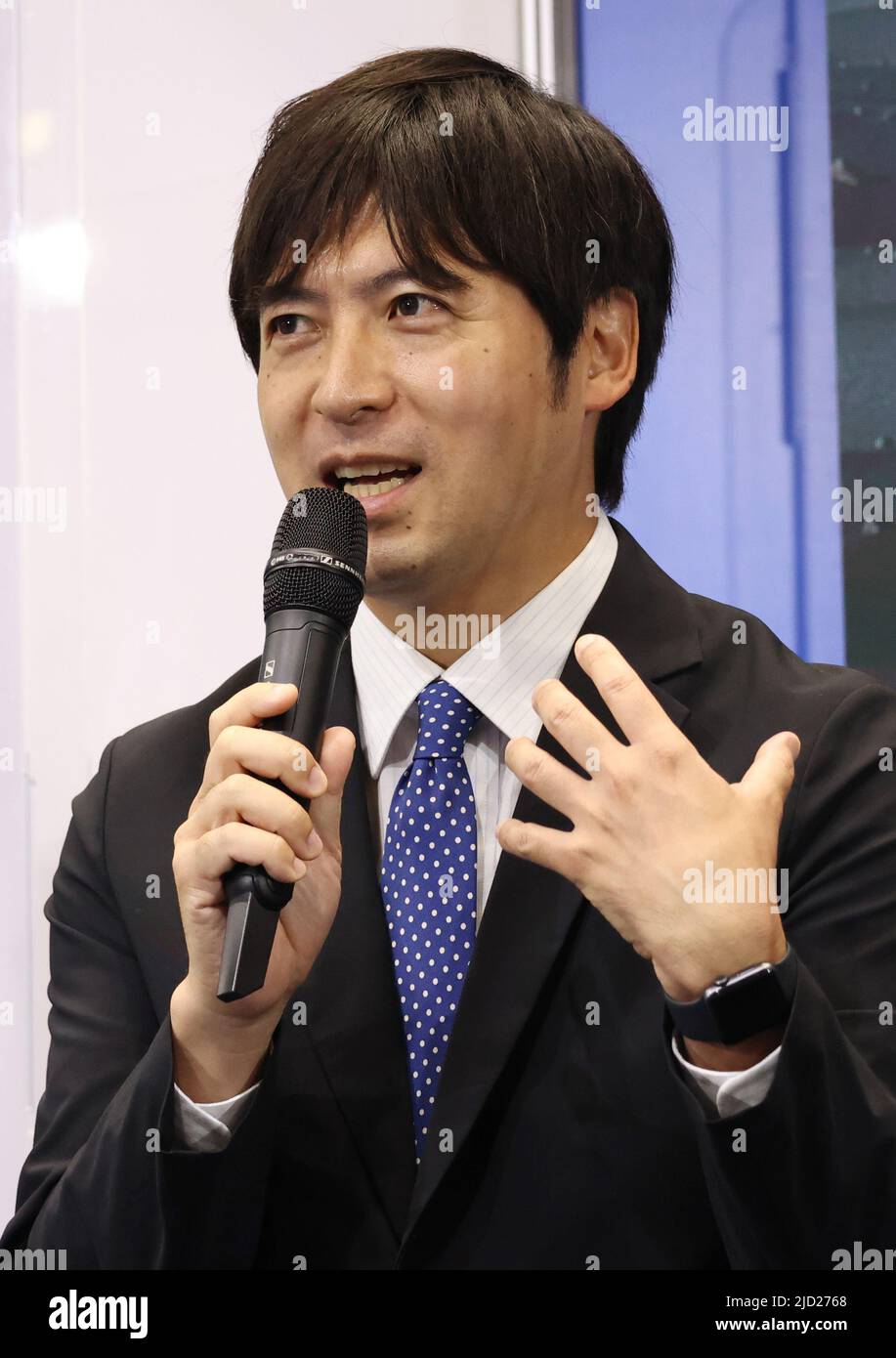 Tokyo, Japan. 16th June, 2022. Former announcer Taichi Masu attends a ...