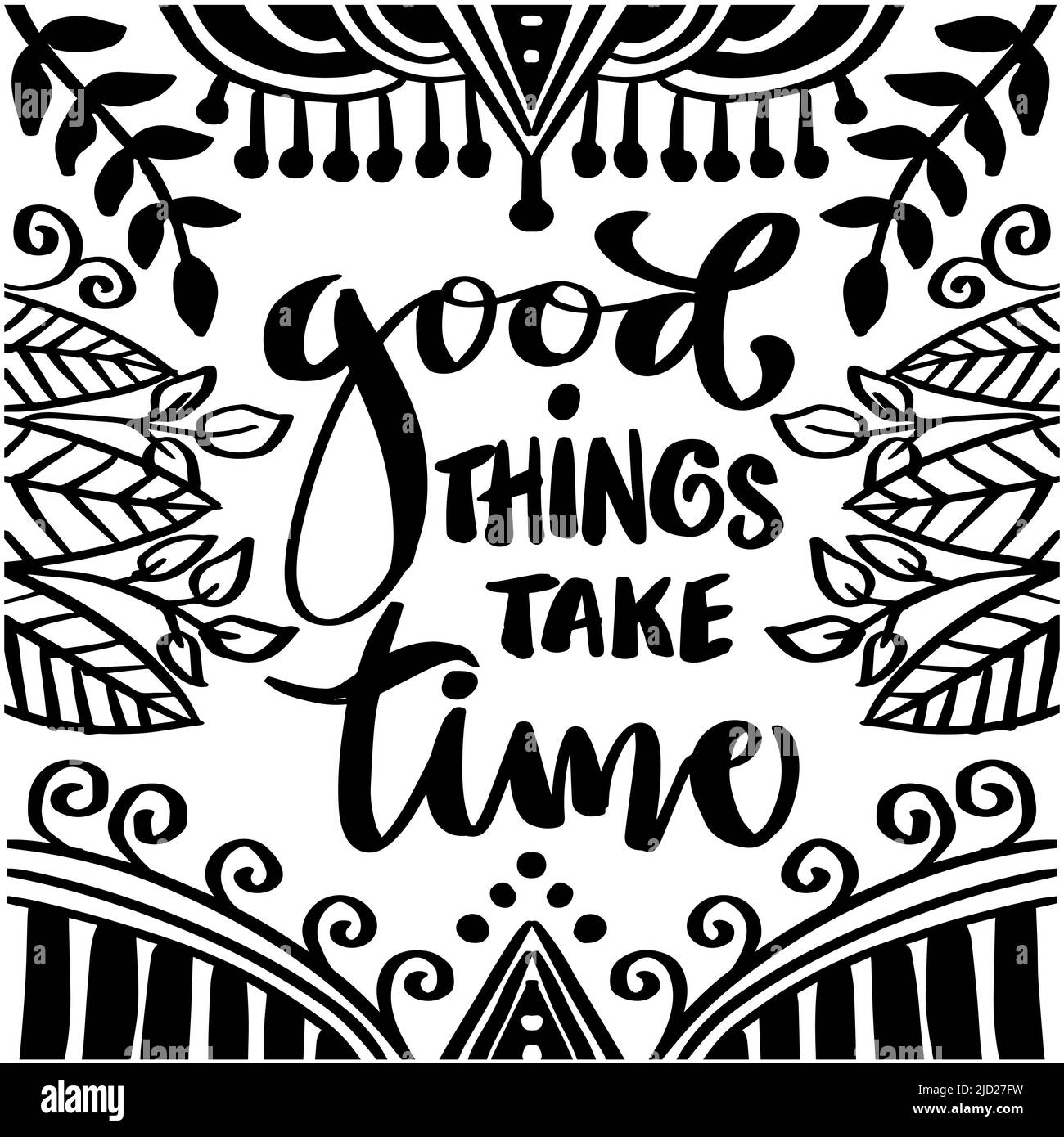 Inspirational quote slogan saying Black and White Stock Photos & Images ...