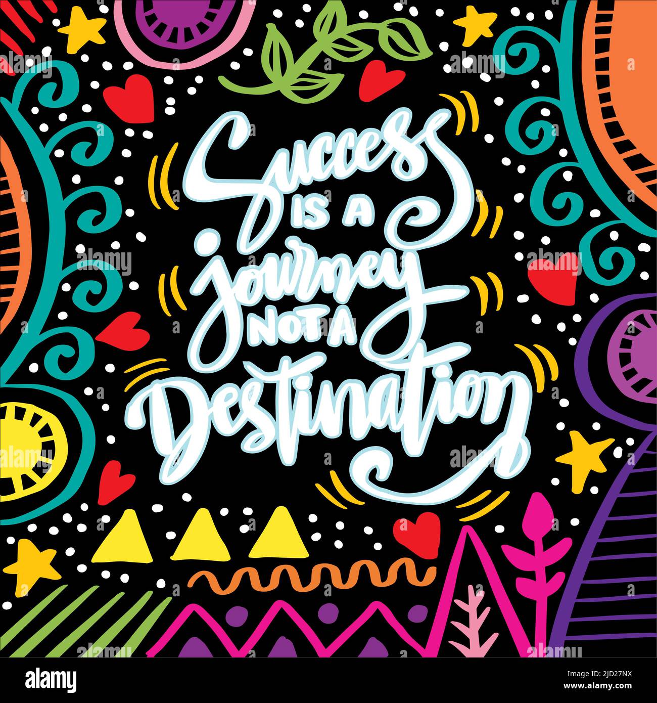 Success is a journey not a destination. Poster quotes Stock Photo - Alamy