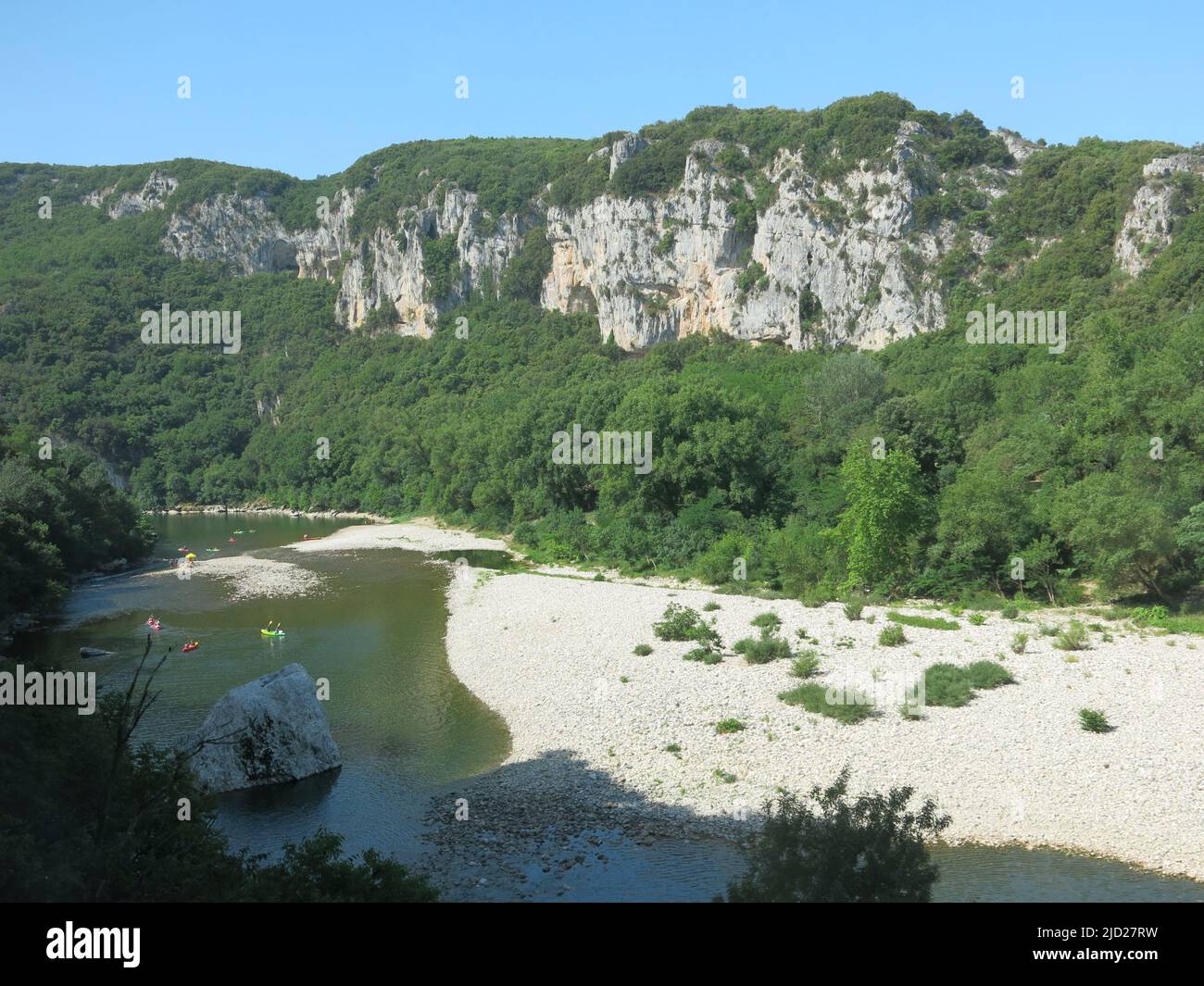 The spectacular garrigue landscape of the Gorges de l'Ardeche with its ...