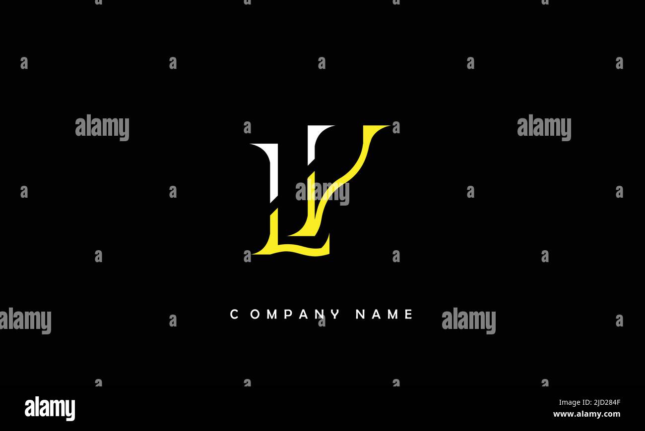 Lv minimal logo design hi-res stock photography and images - Alamy