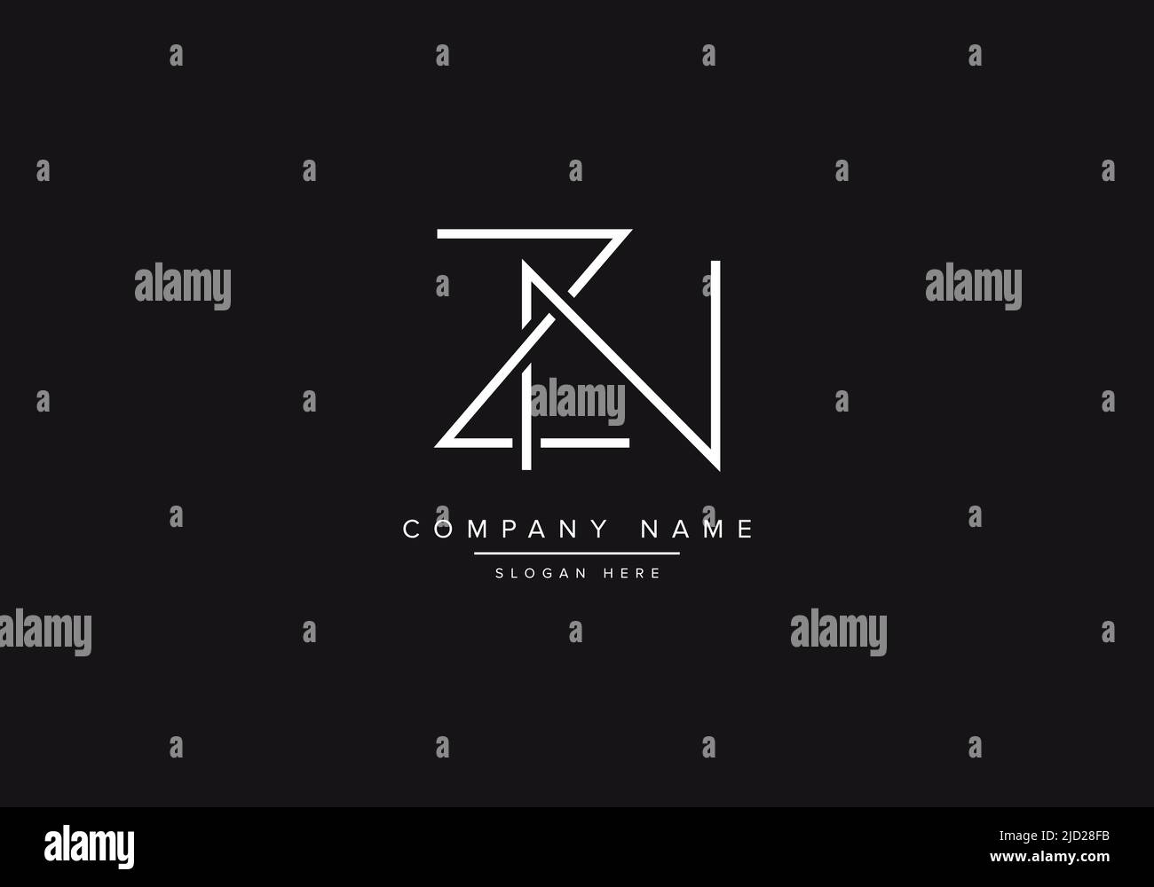 Alphabet letter icon logo ZN Stock Vector Image & Art - Alamy