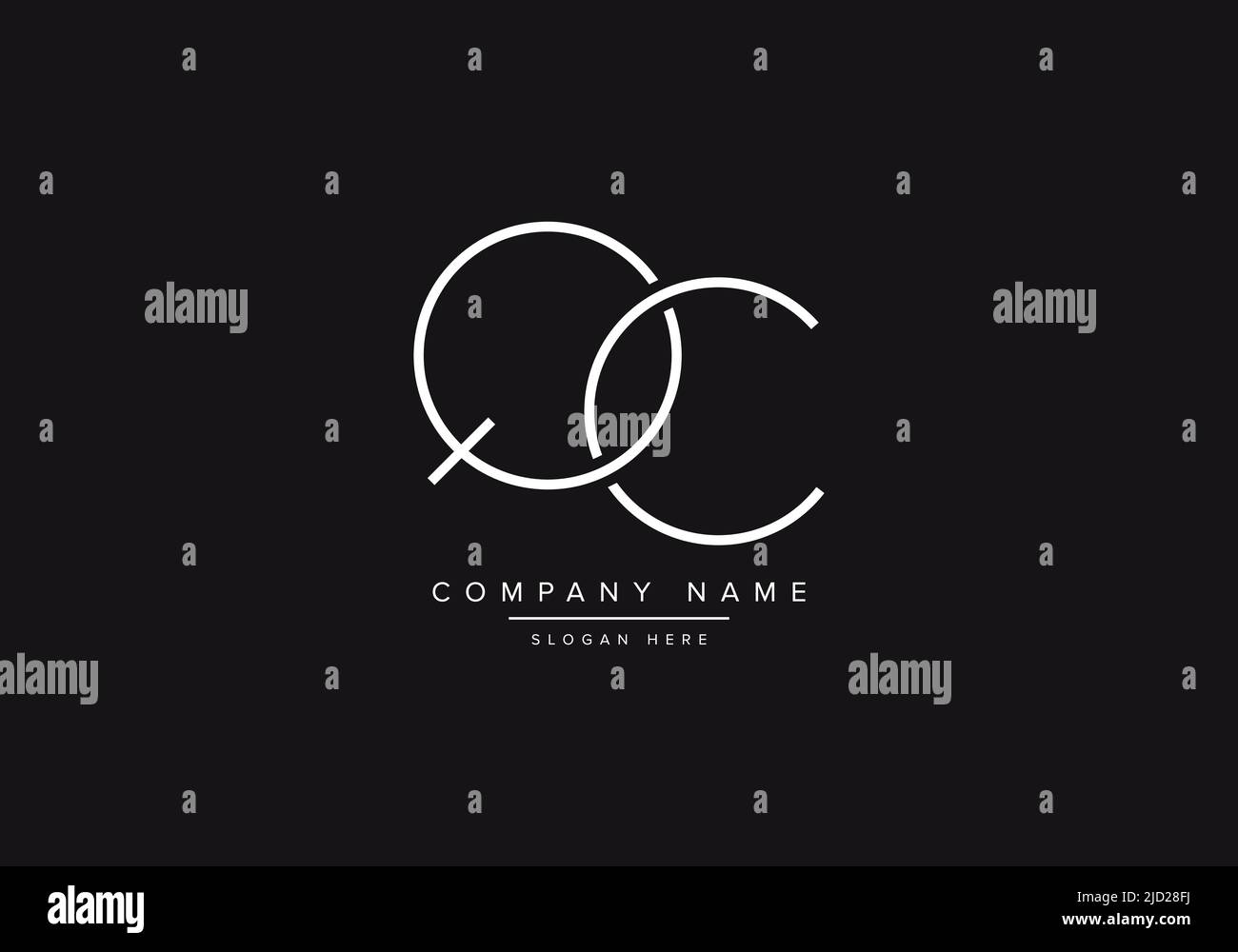 Alphabet letter icon logo QC Stock Vector Image & Art - Alamy