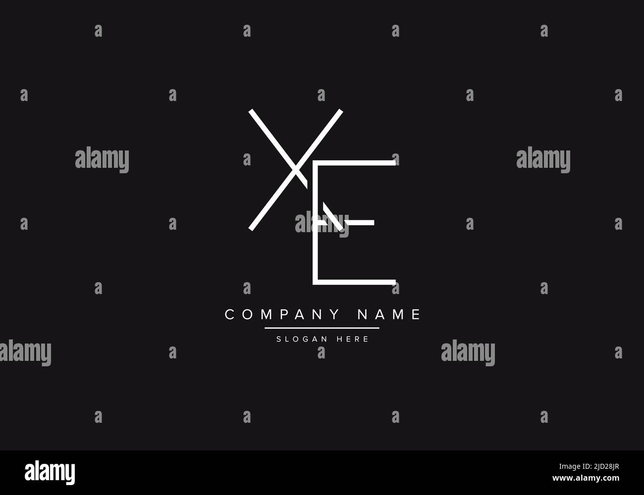 Xe letter logo design Black and White Stock Photos & Images - Alamy