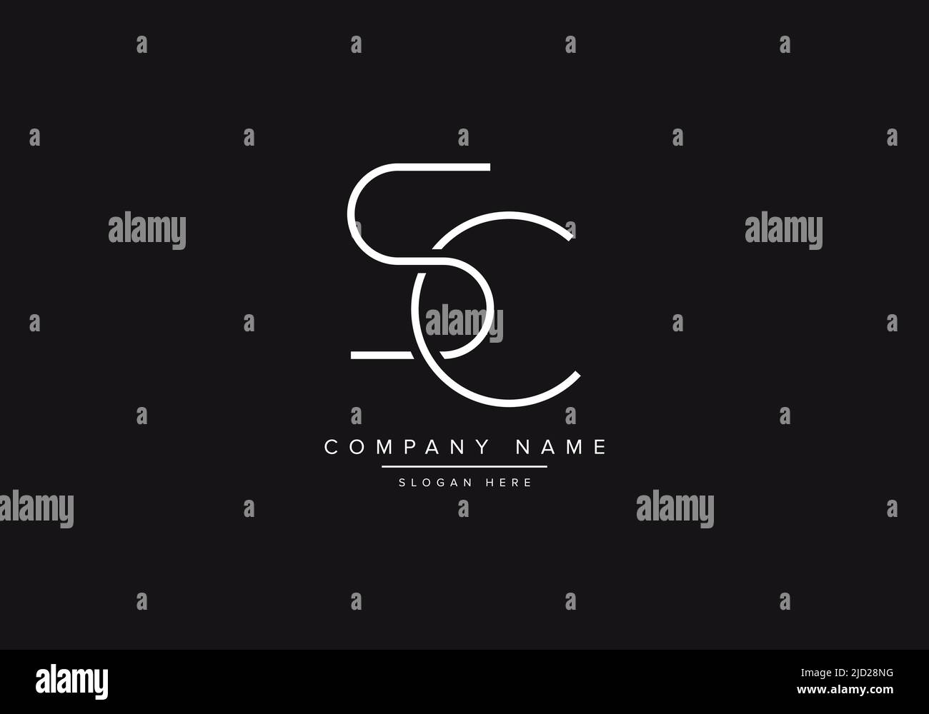 Alphabet letter icon logo SC Stock Vector Image & Art - Alamy