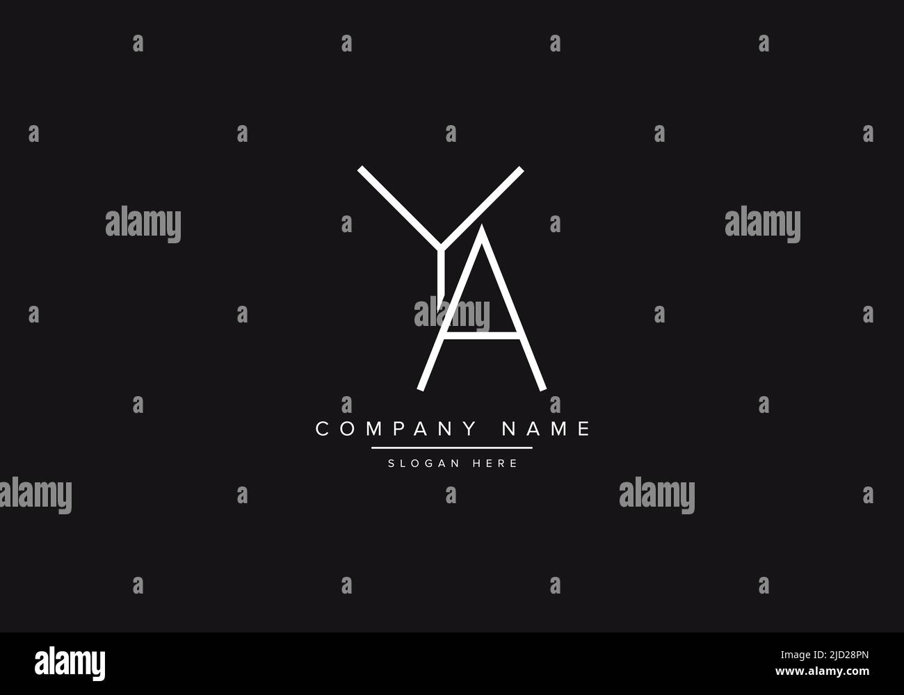 Alphabet letter icon logo YA Stock Vector Image & Art - Alamy