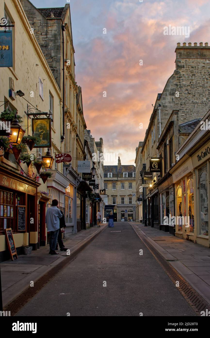 Bath City Centre at sunset Stock Photo - Alamy