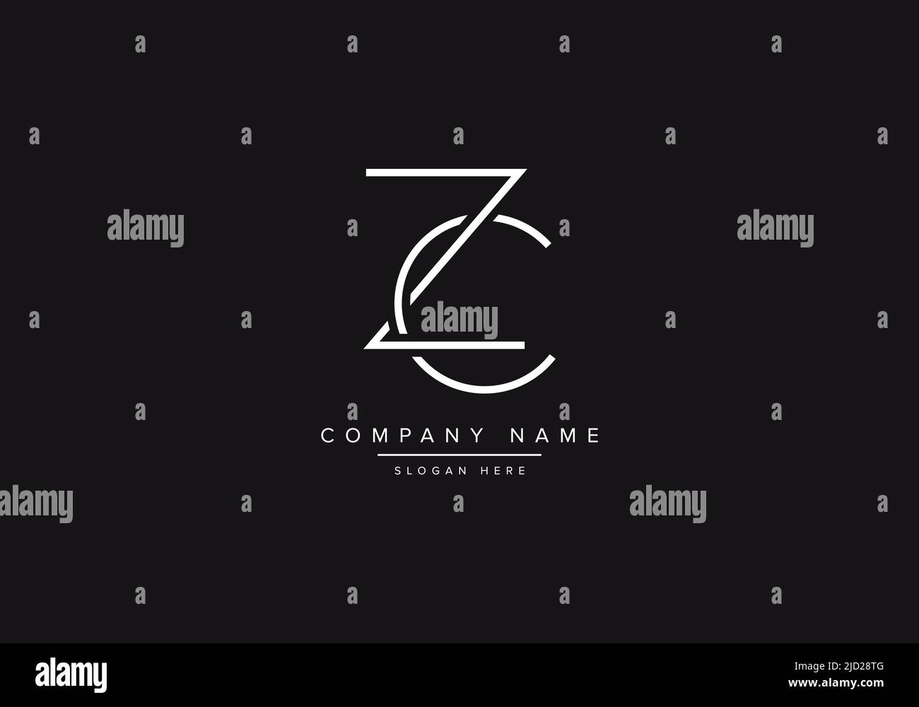 Alphabet letter icon logo ZC Stock Vector Image & Art - Alamy