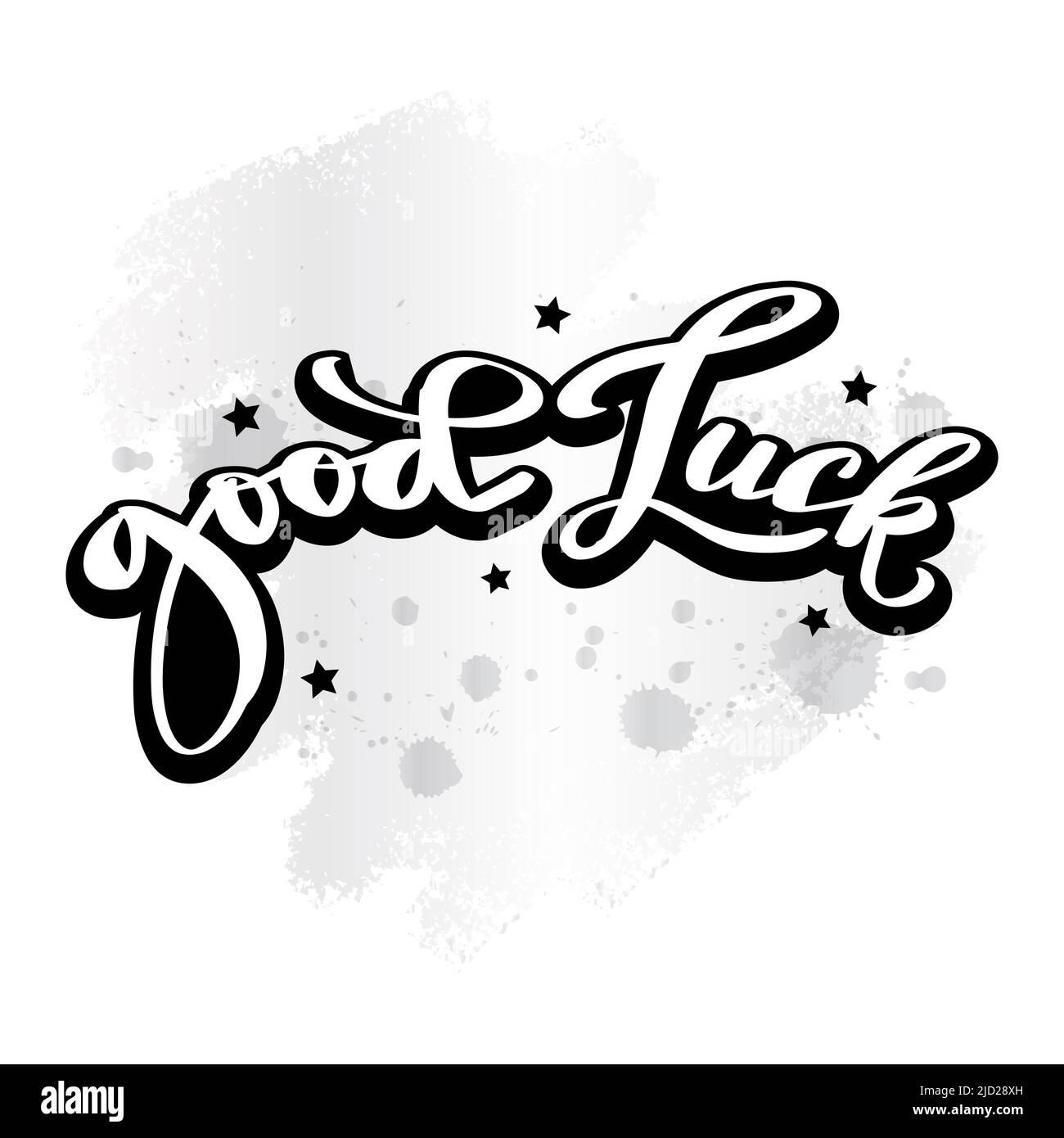 Good luck hand lettering Stock Photo - Alamy