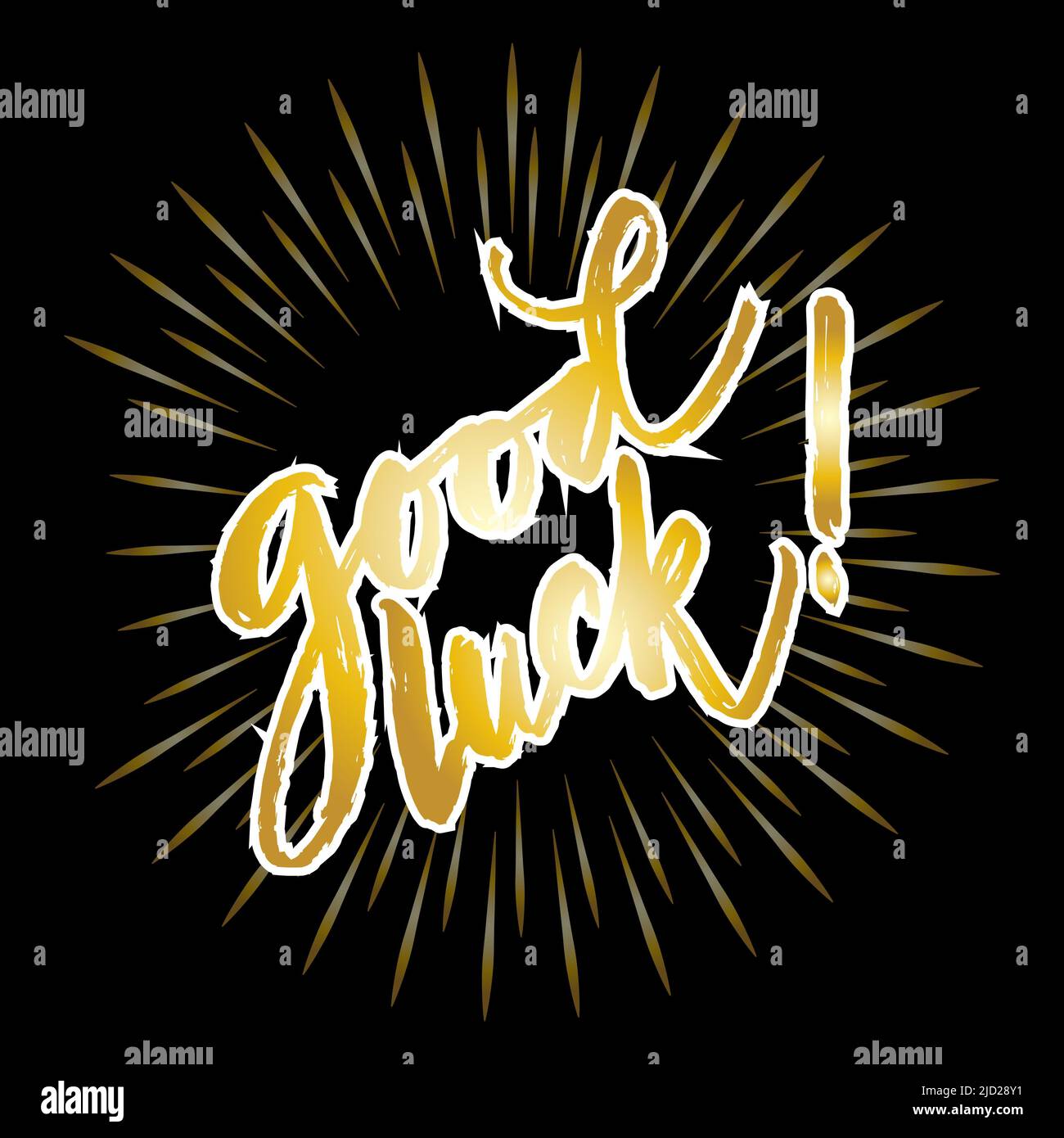 Good luck hand lettering Stock Photo - Alamy