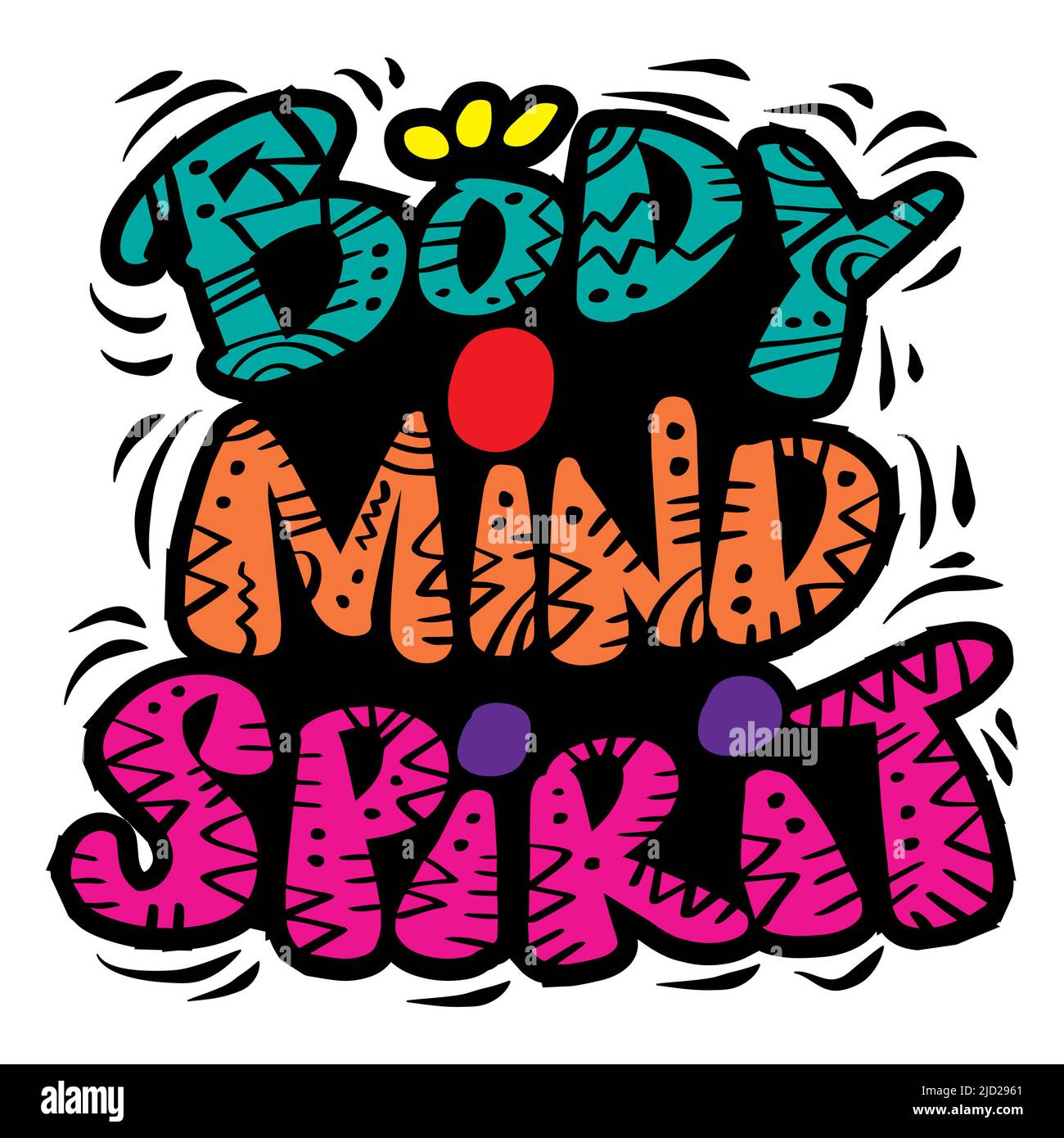 Hand drawing body mind Cut Out Stock Images & Pictures - Alamy