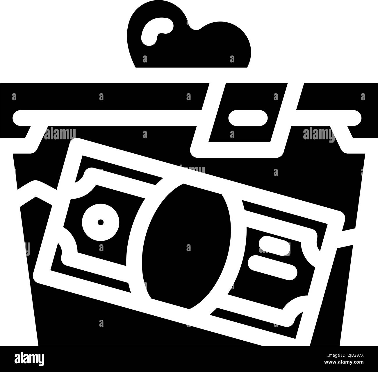 donation money glyph icon vector illustration Stock Vector Image & Art ...