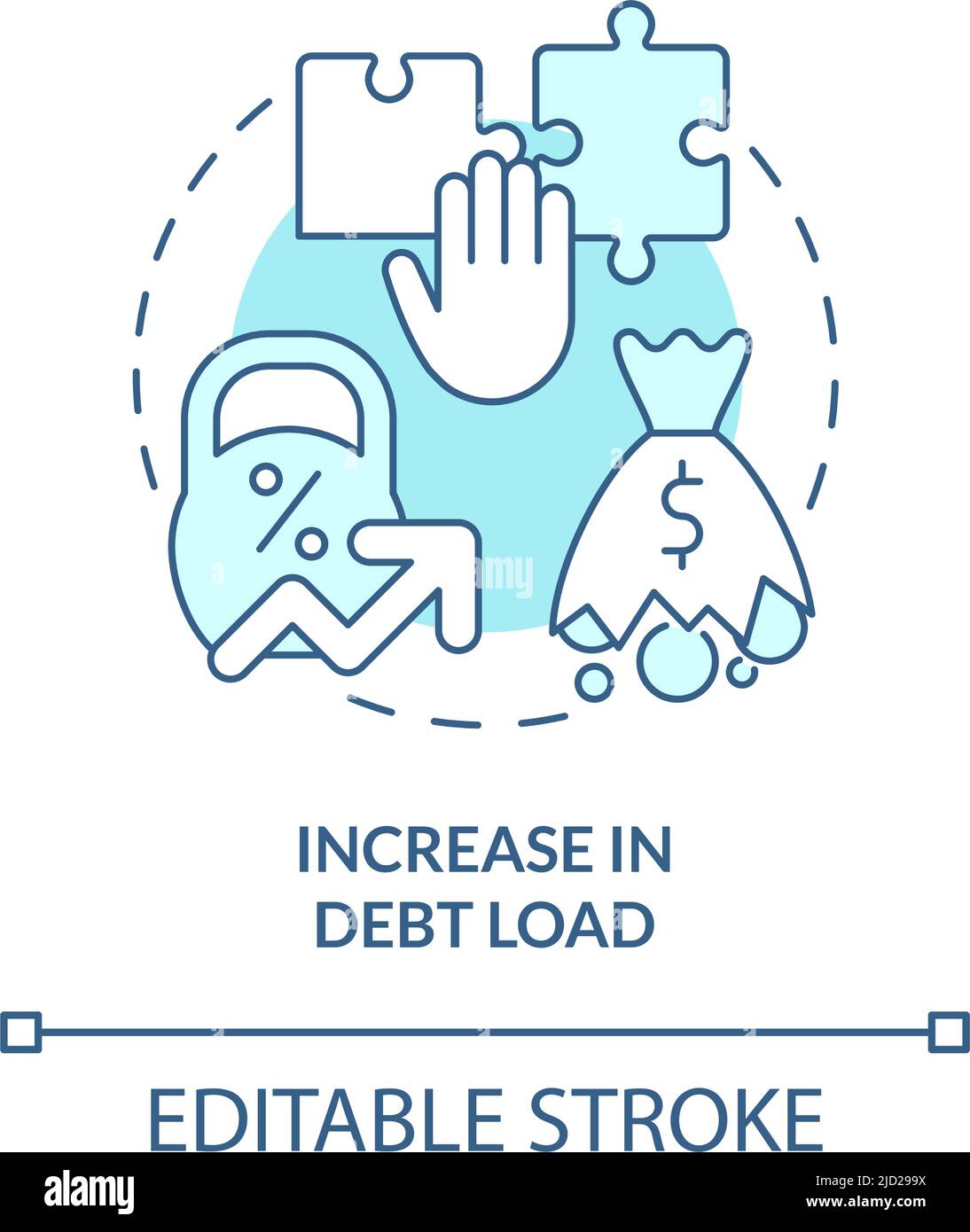 Increase in debt load turquoise concept icon Stock Vector Image & Art ... Increase in debt load turquoise concept icon Stock Vector Image & Art ...
