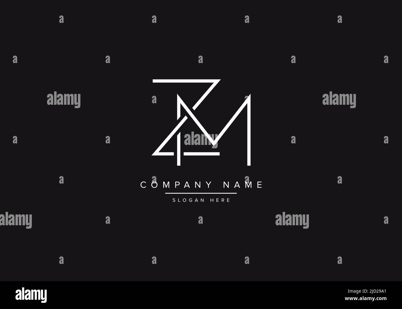 Alphabet letter icon logo ZM Stock Vector Image & Art - Alamy