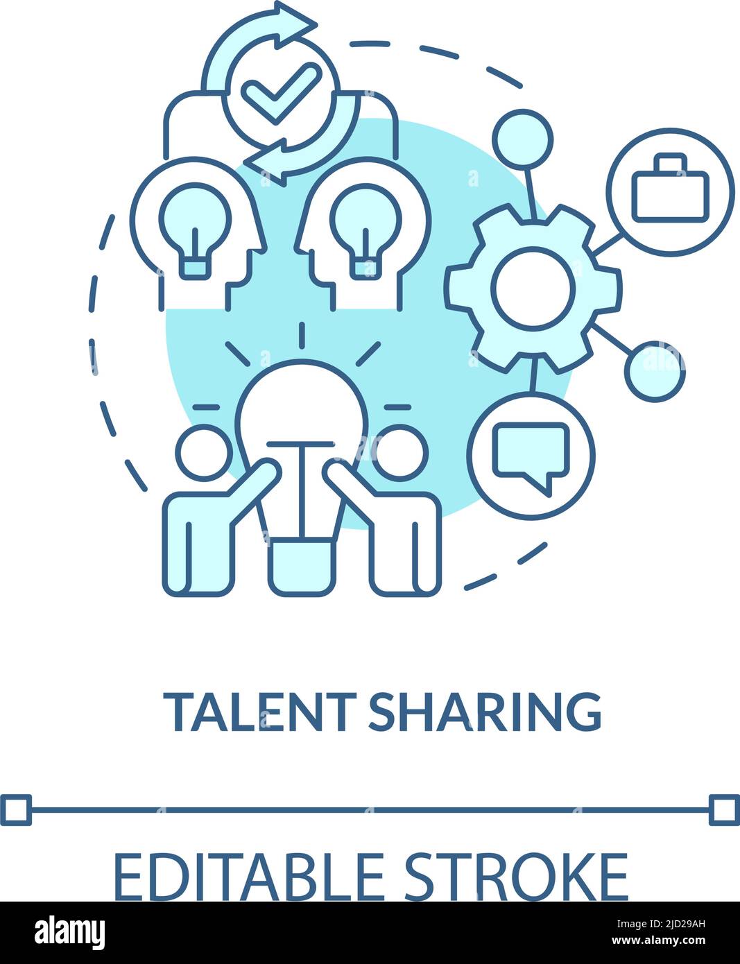Talent sharing turquoise concept icon Stock Vector Image & Art - Alamy