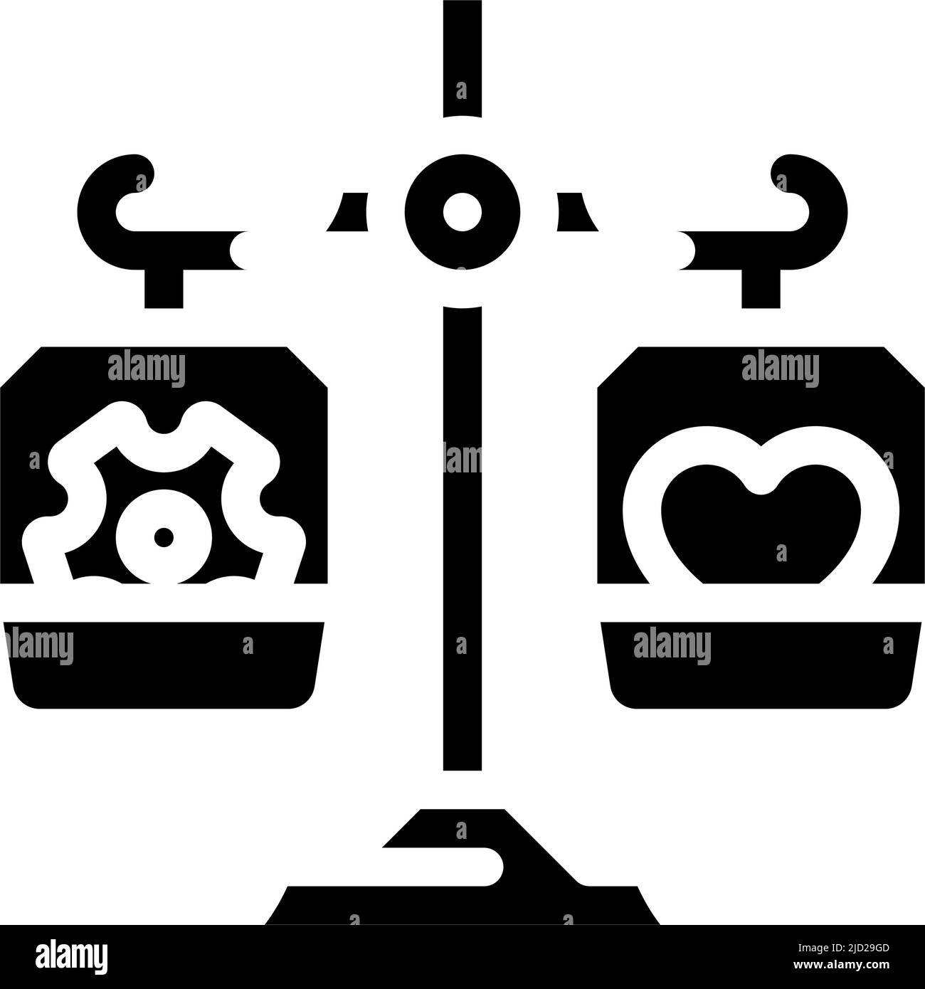 balance of work and life tasks glyph icon vector illustration Stock ...