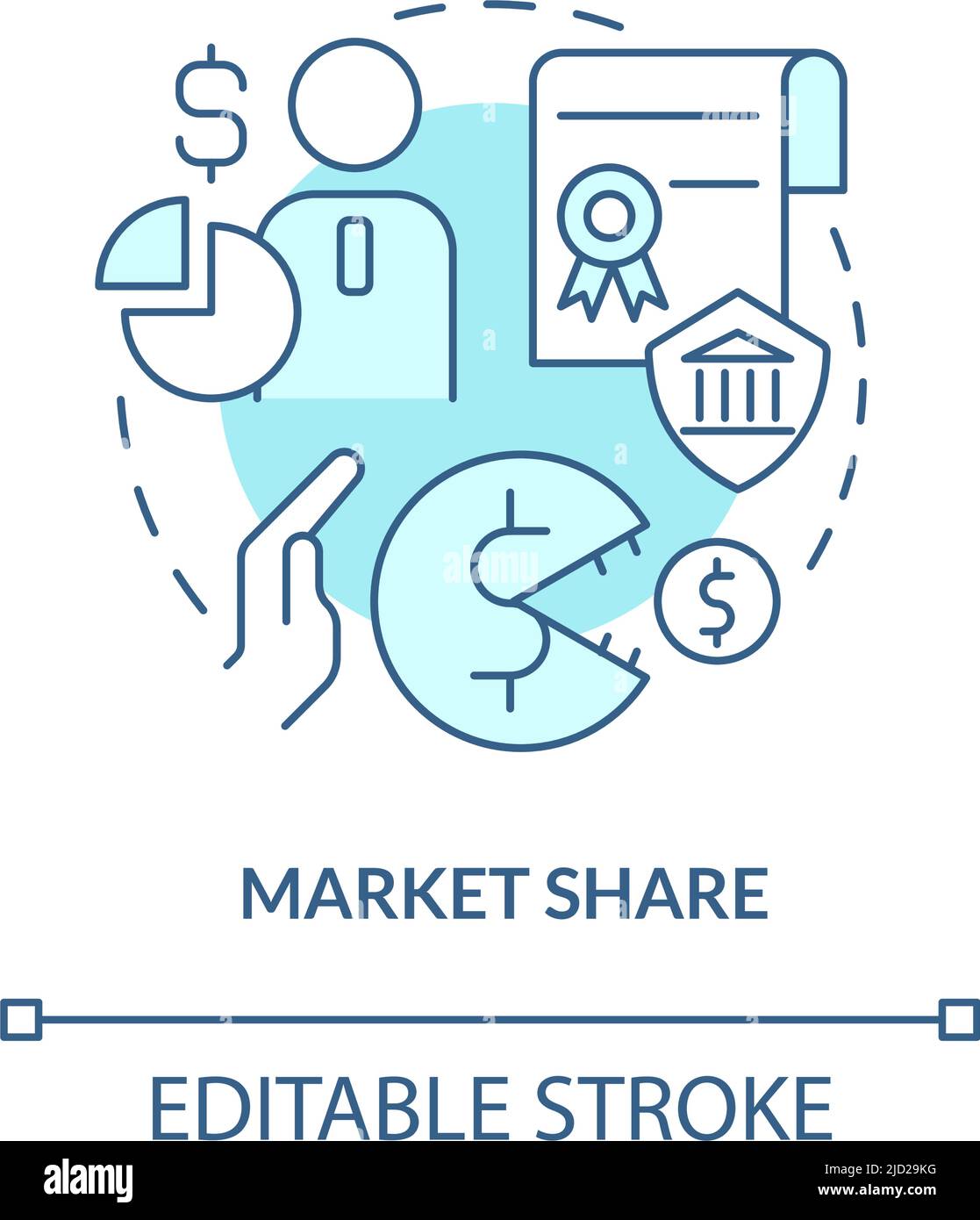 Market share turquoise concept icon Stock Vector Image & Art - Alamy
