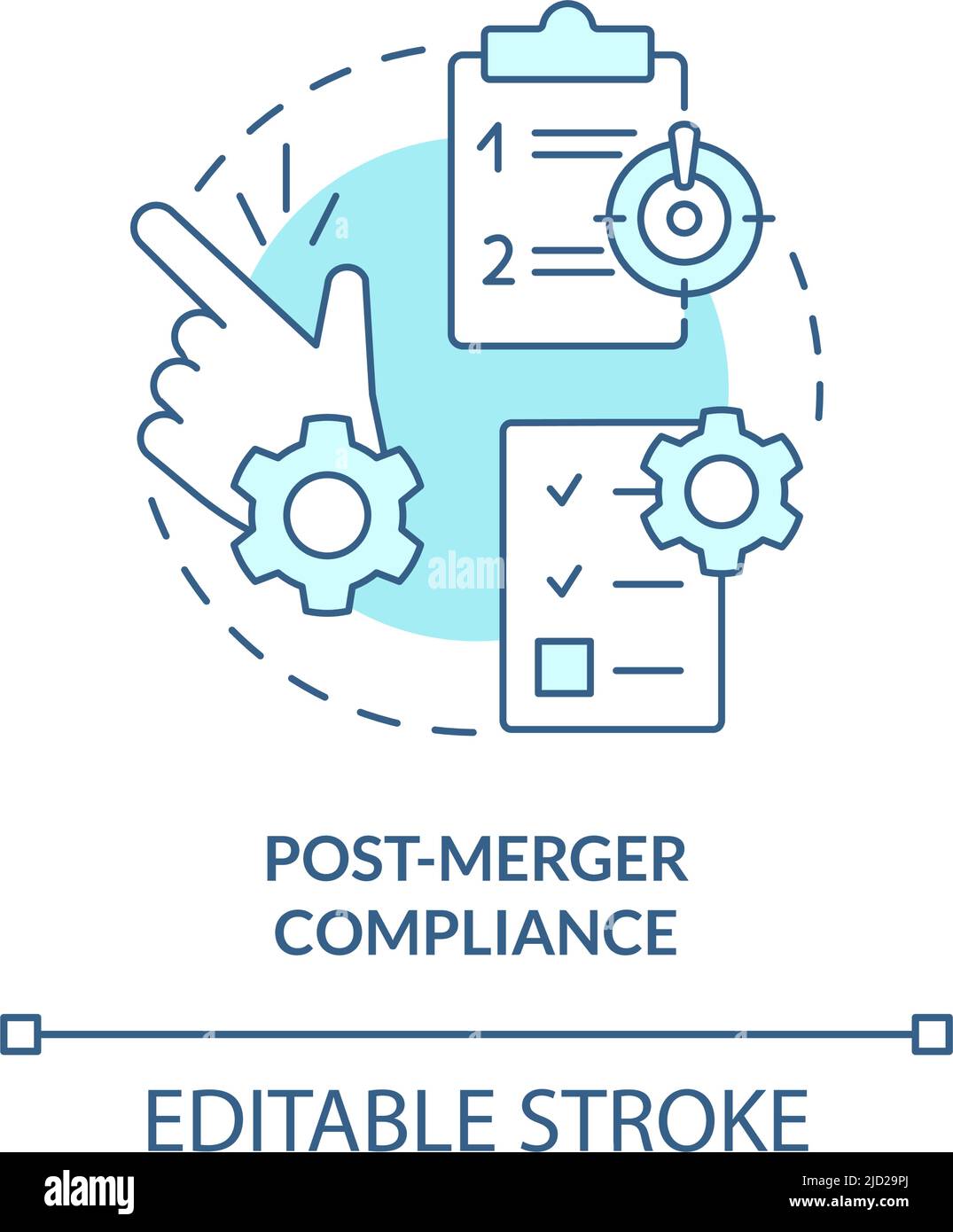 Post merger compliance turquoise concept icon Stock Vector Image & Art ...