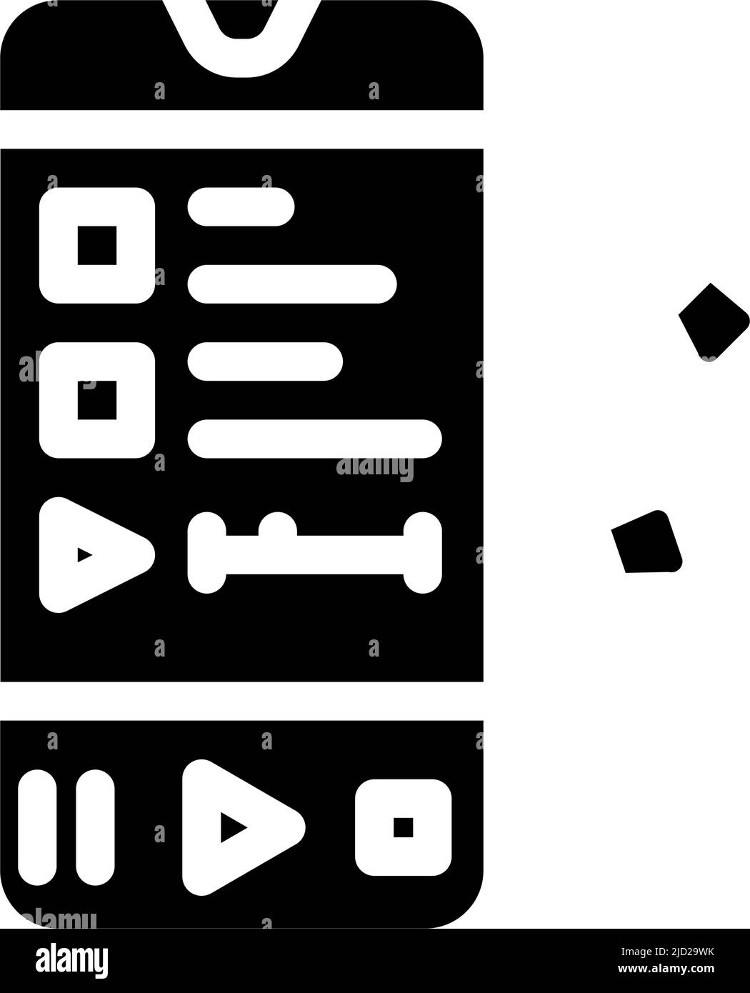 listening to podcast glyph icon vector illustration Stock Vector Image ...