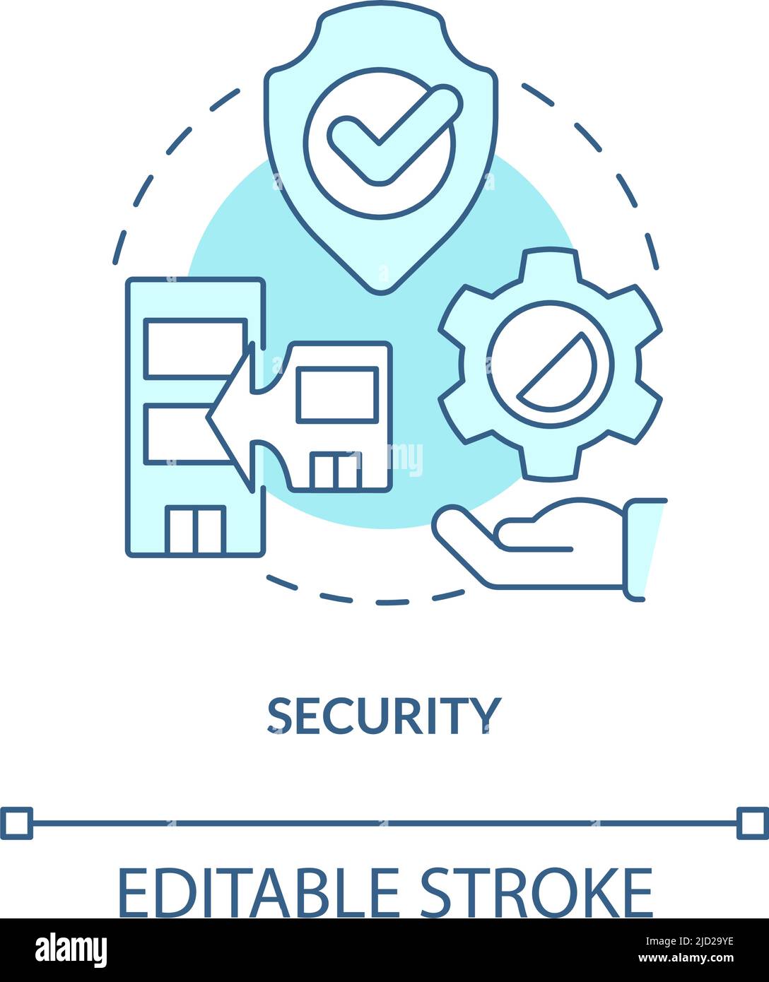 Security turquoise concept icon Stock Vector Image & Art - Alamy