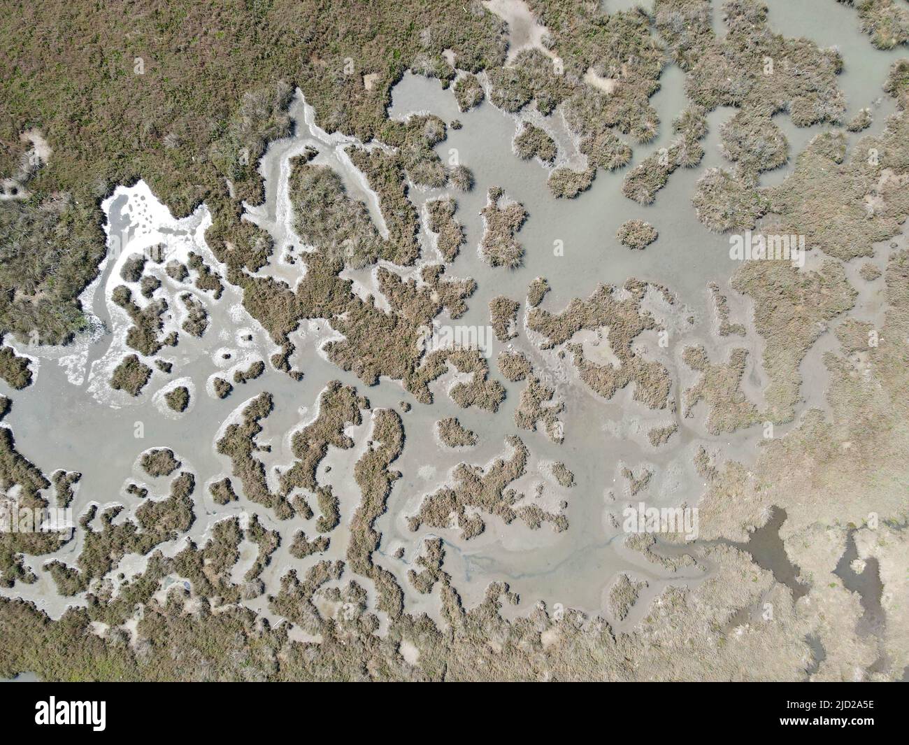 Drone view at Vivari channel at Butrinto on Albania Stock Photo - Alamy