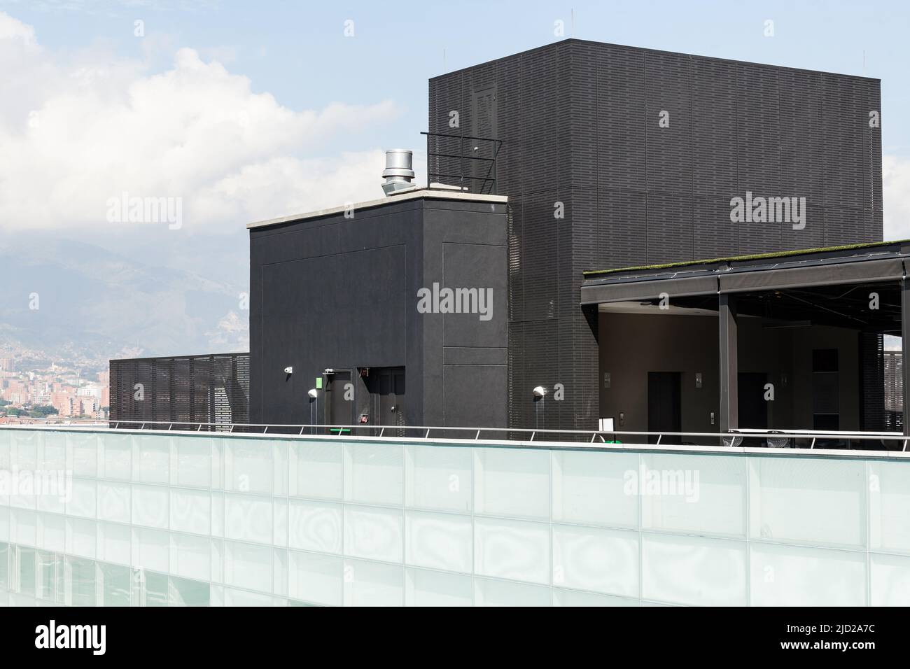 Architecture and constructions - a terrace in a modern building Stock ...