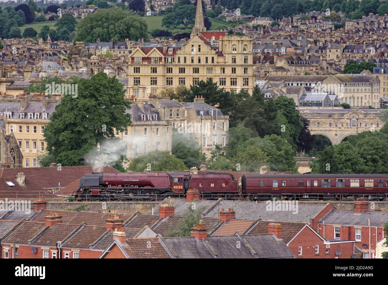 Steam train in Bath Stock Photo - Alamy