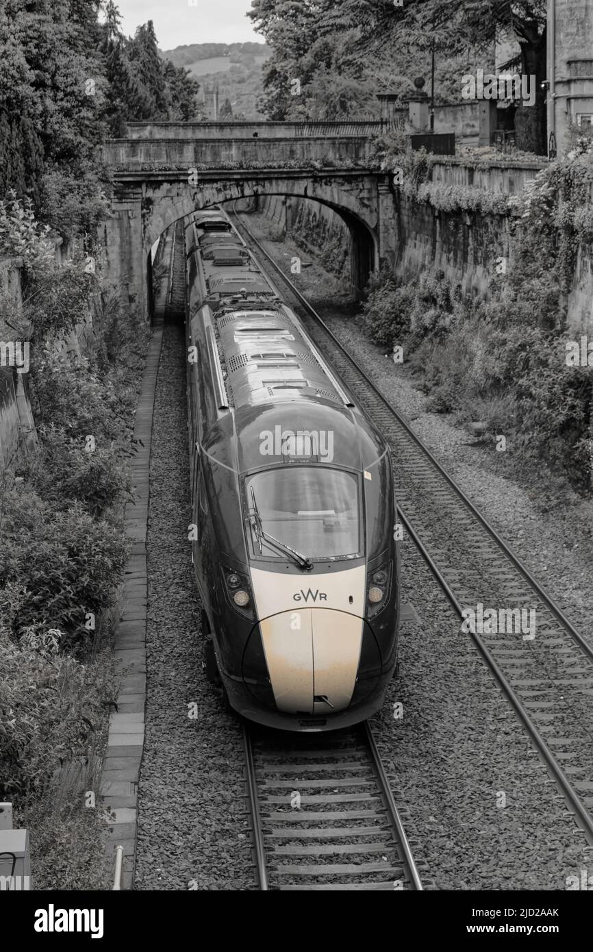 Steam train in Bath Stock Photo - Alamy
