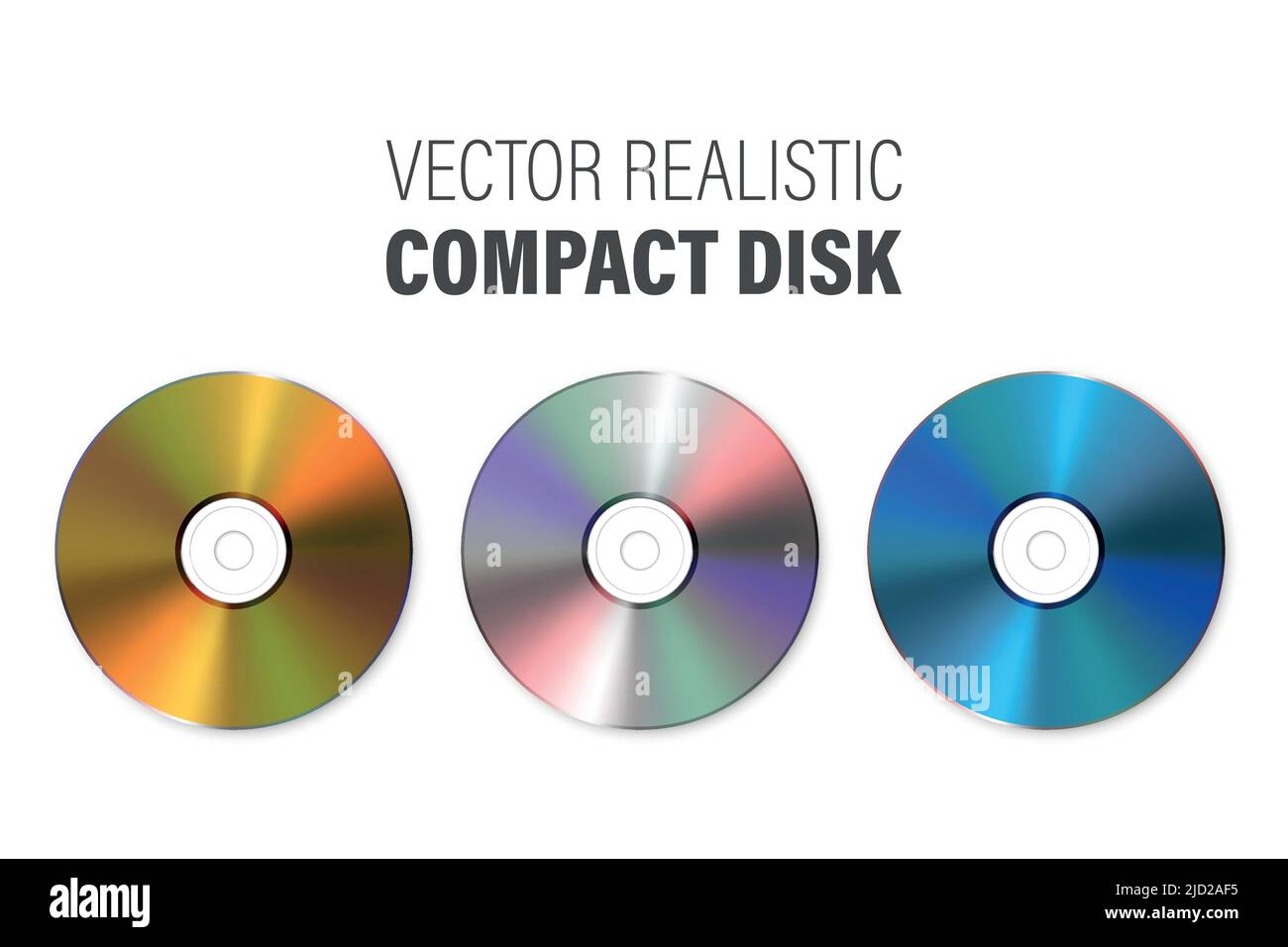 Vector 3d Realistic Multicolor, Golden, Silver, Blue CD, DVD Set ...