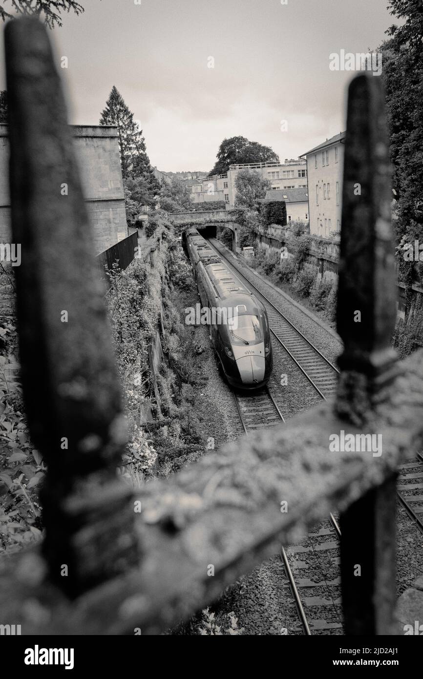 Steam train in Bath Stock Photo - Alamy