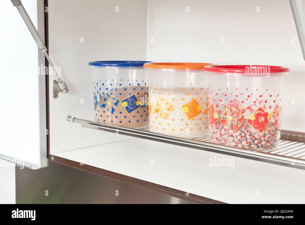 Set of plastic containers to organize food Stock Photo - Alamy