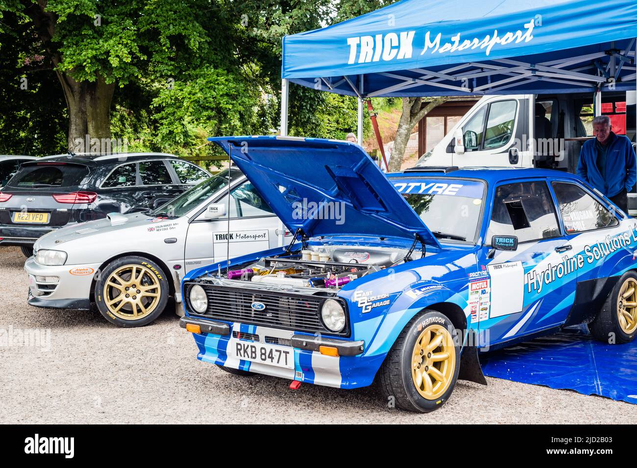 Rally Car Display at East Budleigh Village Scarecrow Festival. Ford ...
