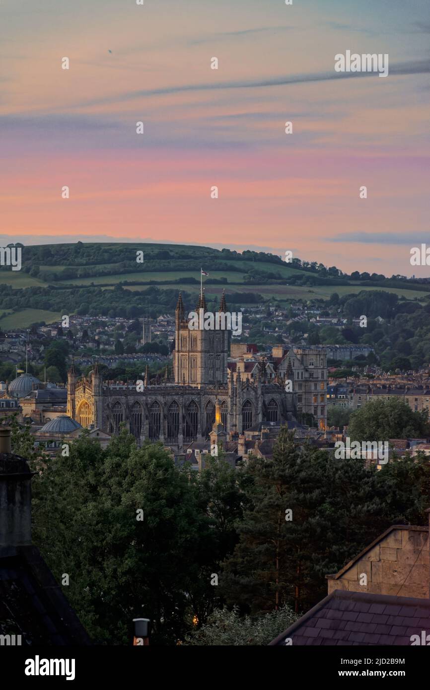 Bath, UK at sunset Stock Photo - Alamy