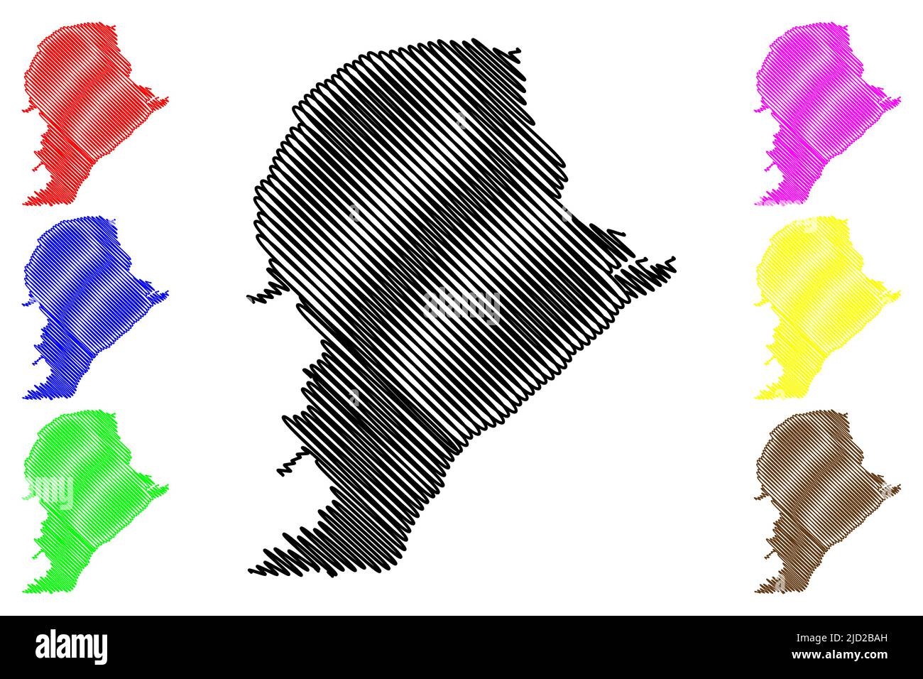 Hareidlandet island (Kingdom of Norway) map vector illustration ...