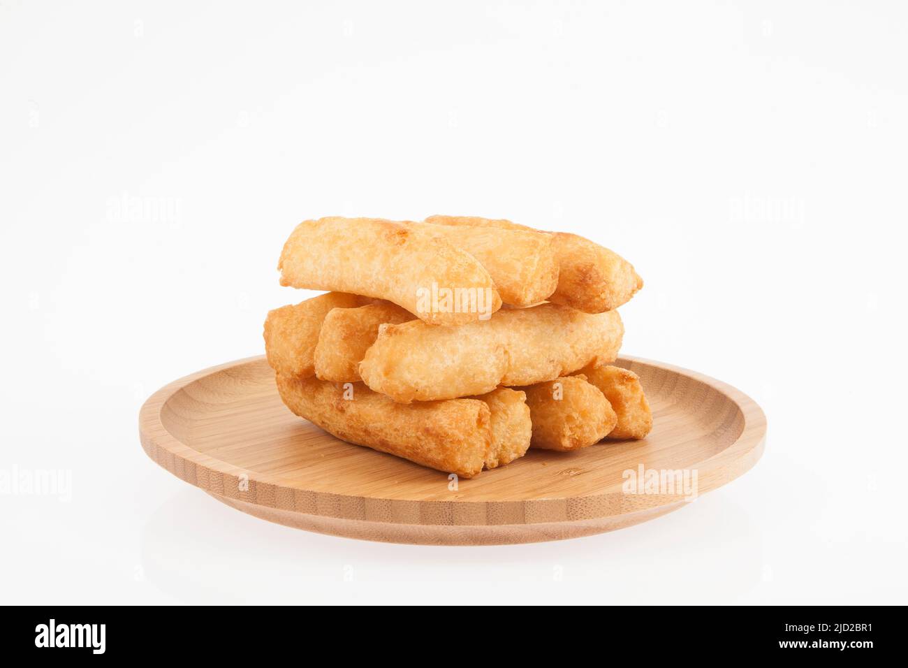 Tasty fried cassava sticks; photo on white background Stock Photo - Alamy