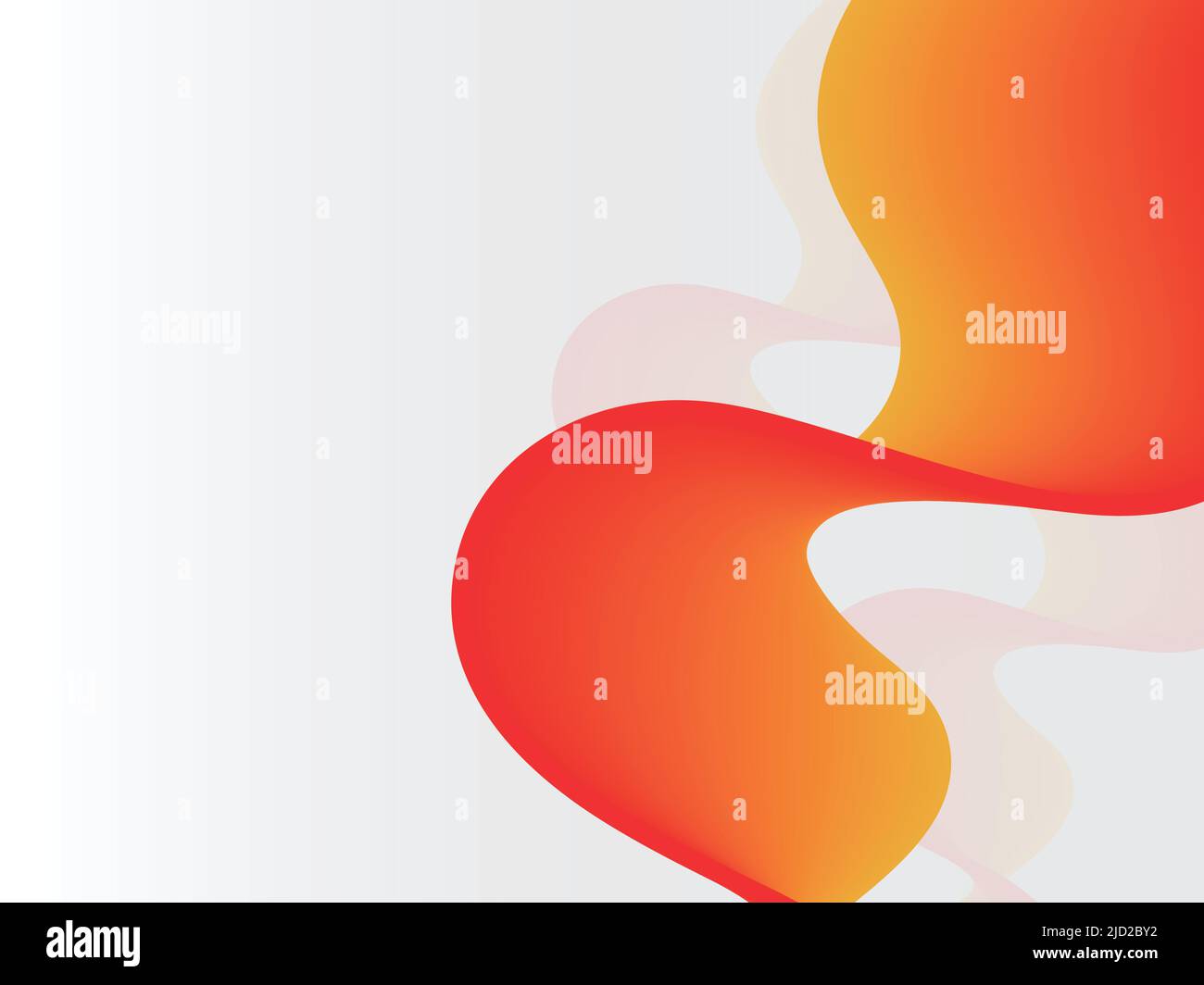 Gradient Orange Wavy Motion Against White Background Stock Vector Image ...