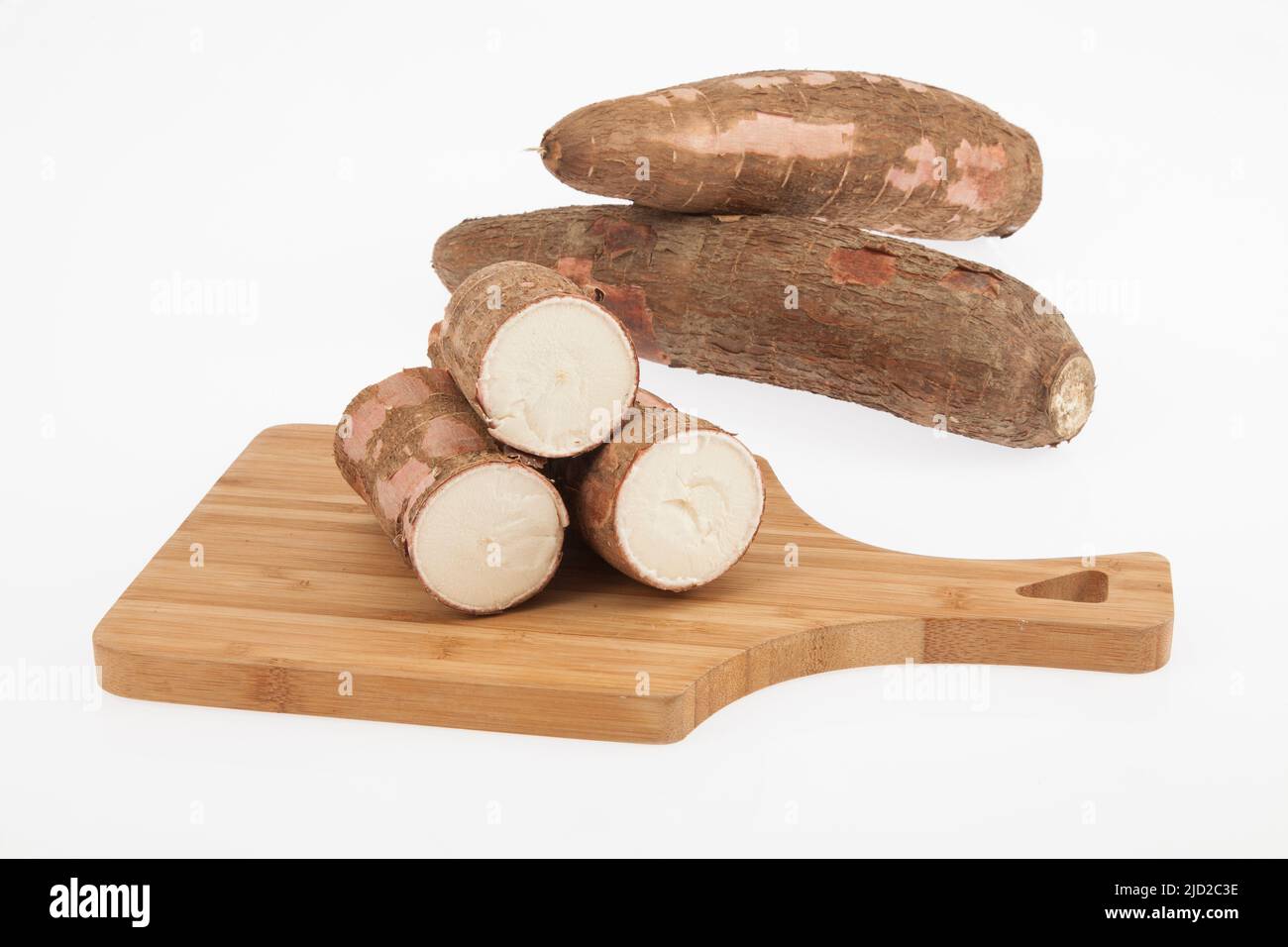 Cassava - Manihot esculenta; photo on white background Stock Photo - Alamy