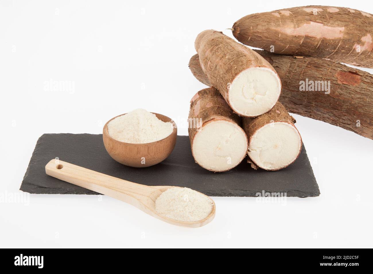 Raw cassava starch - Manihot esculenta Stock Photo - Alamy