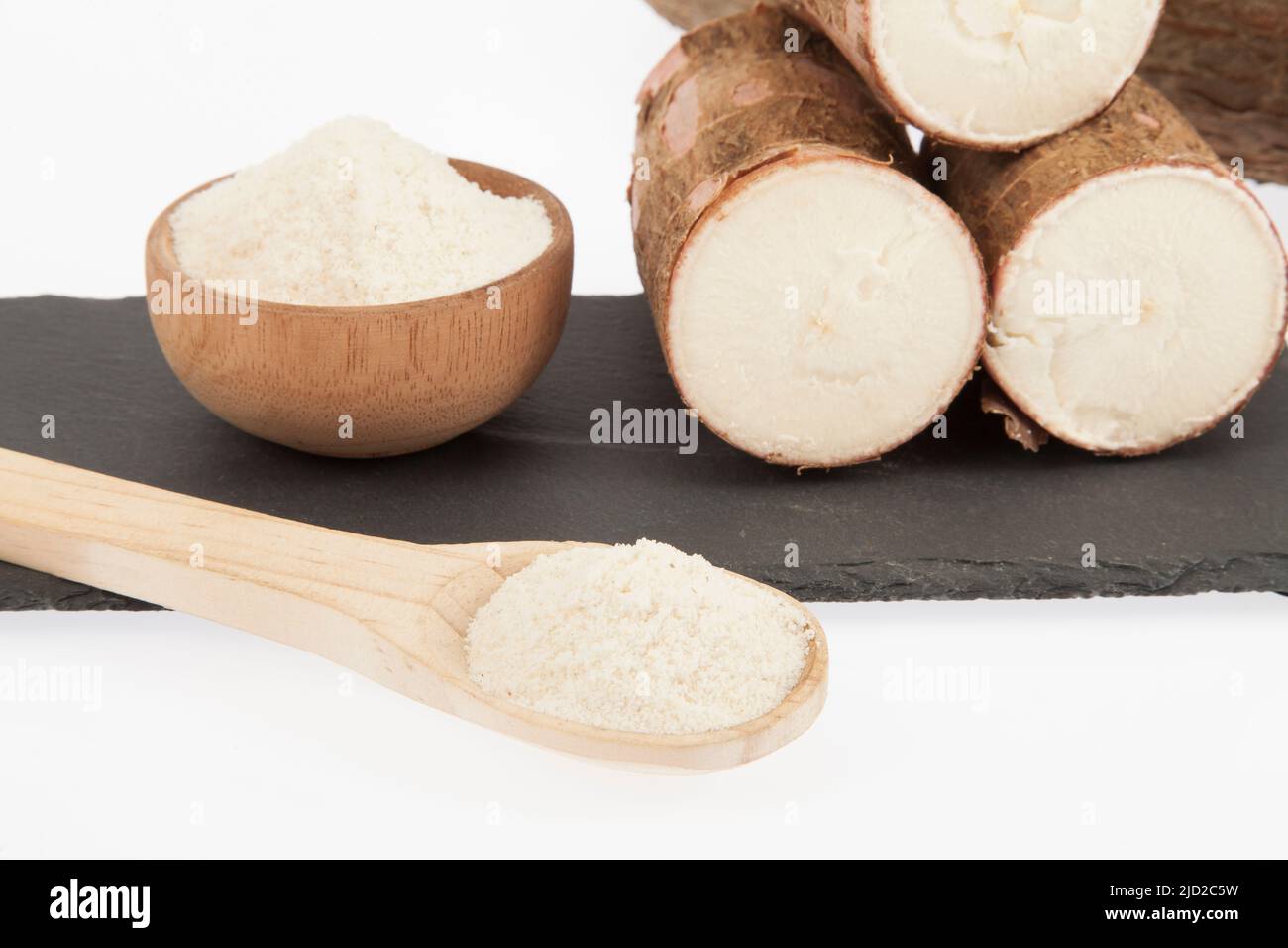Raw cassava starch - Manihot esculenta Stock Photo - Alamy